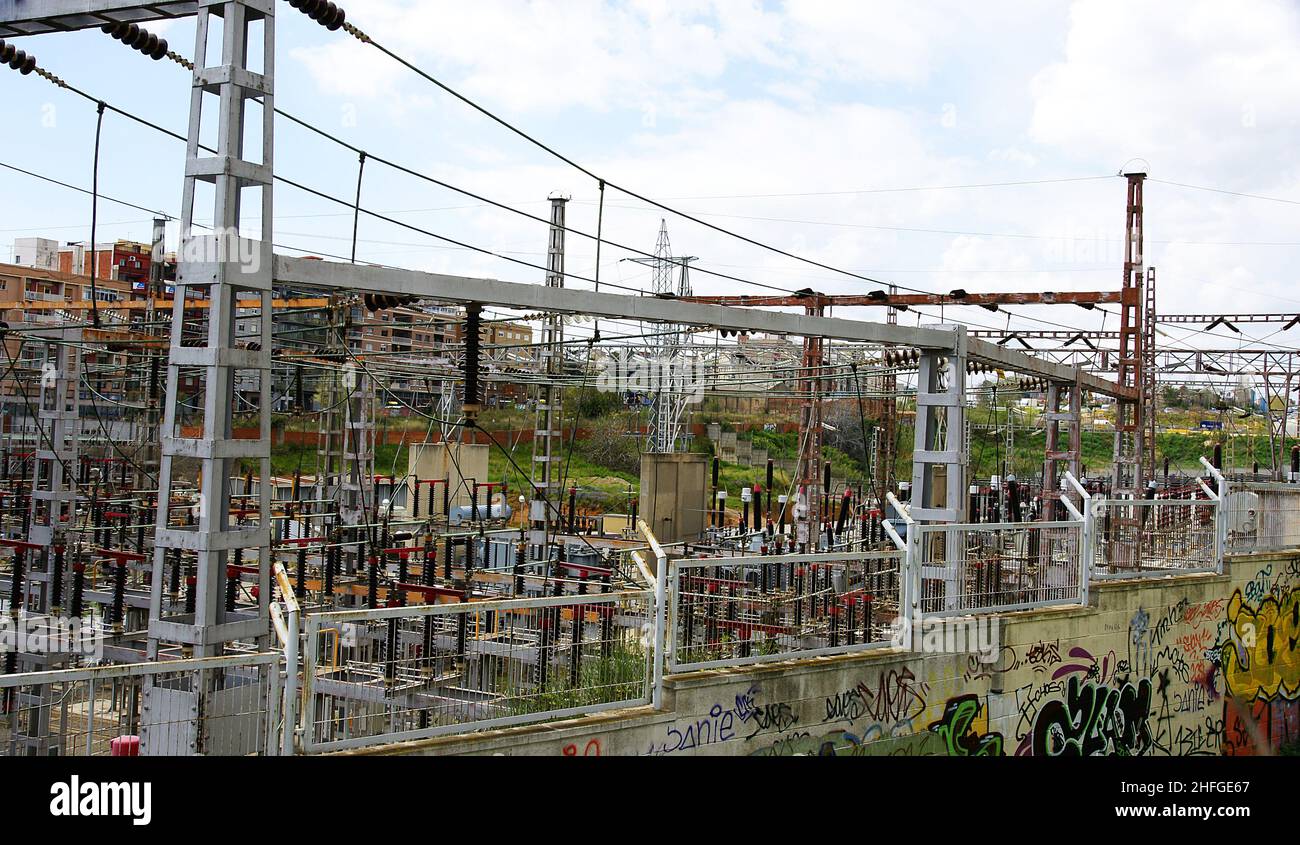 Power station in Collblanc, Barcelona, Catalunya, Spain, Europe Stock ...