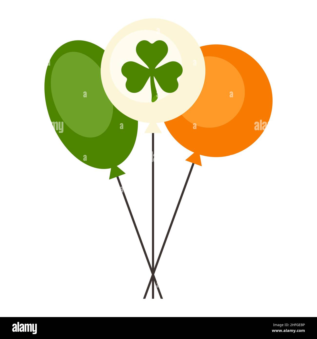 Balloons in irish colors Stock Vector Images - Alamy