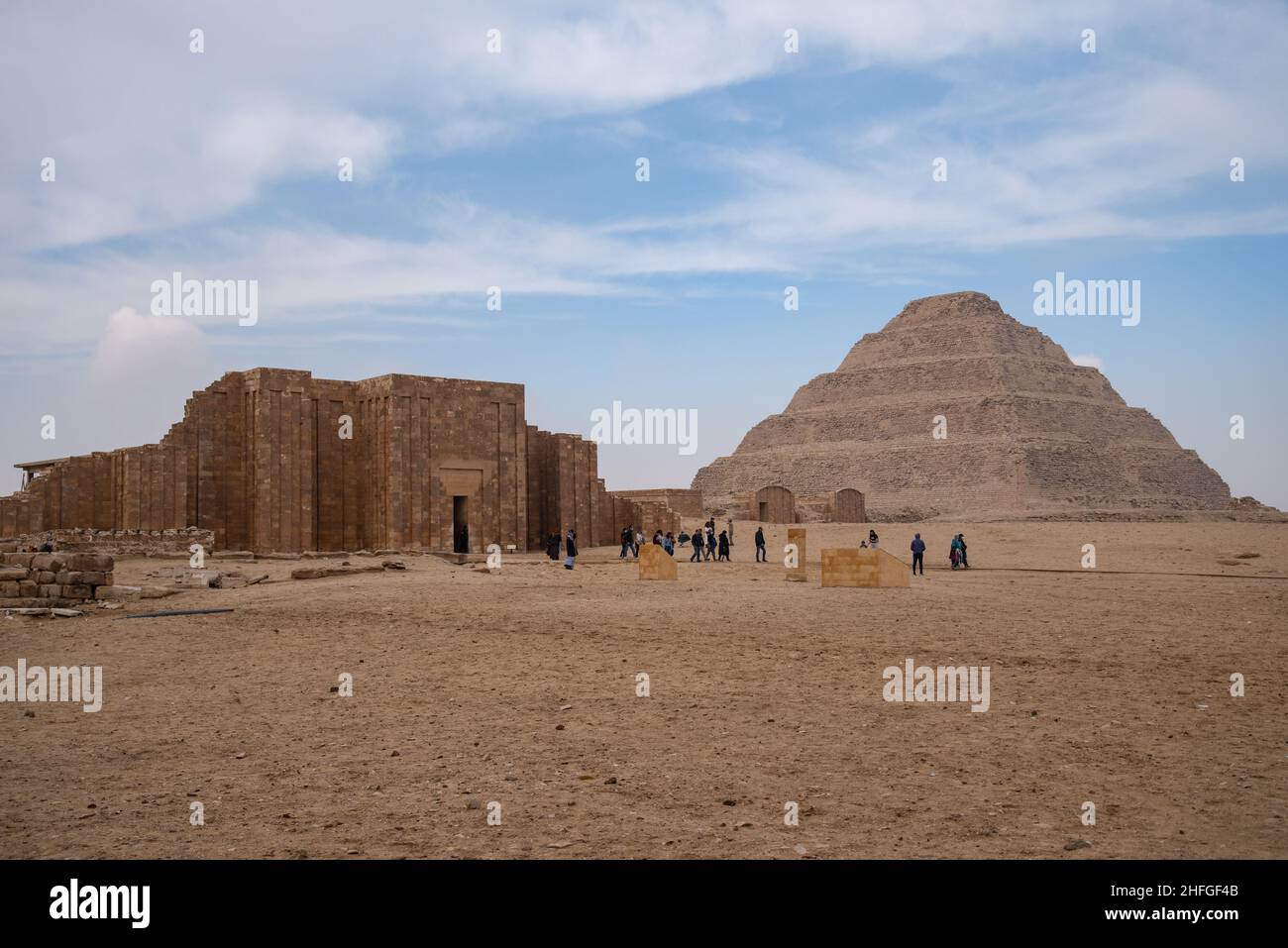 Step pyramid of Djoser in Saqqara, an archeological remain in the ...