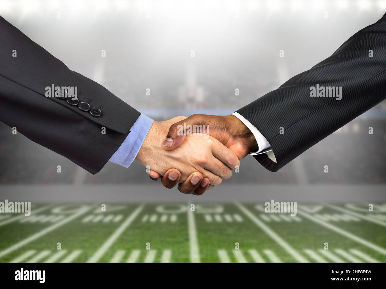 Close up handshake football hi-res stock photography and images - Alamy