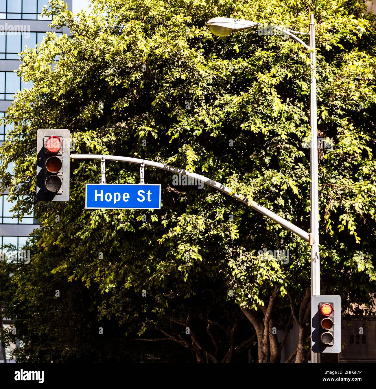 street sign Hope street downtown Los Angeles Stock Photo - Alamy