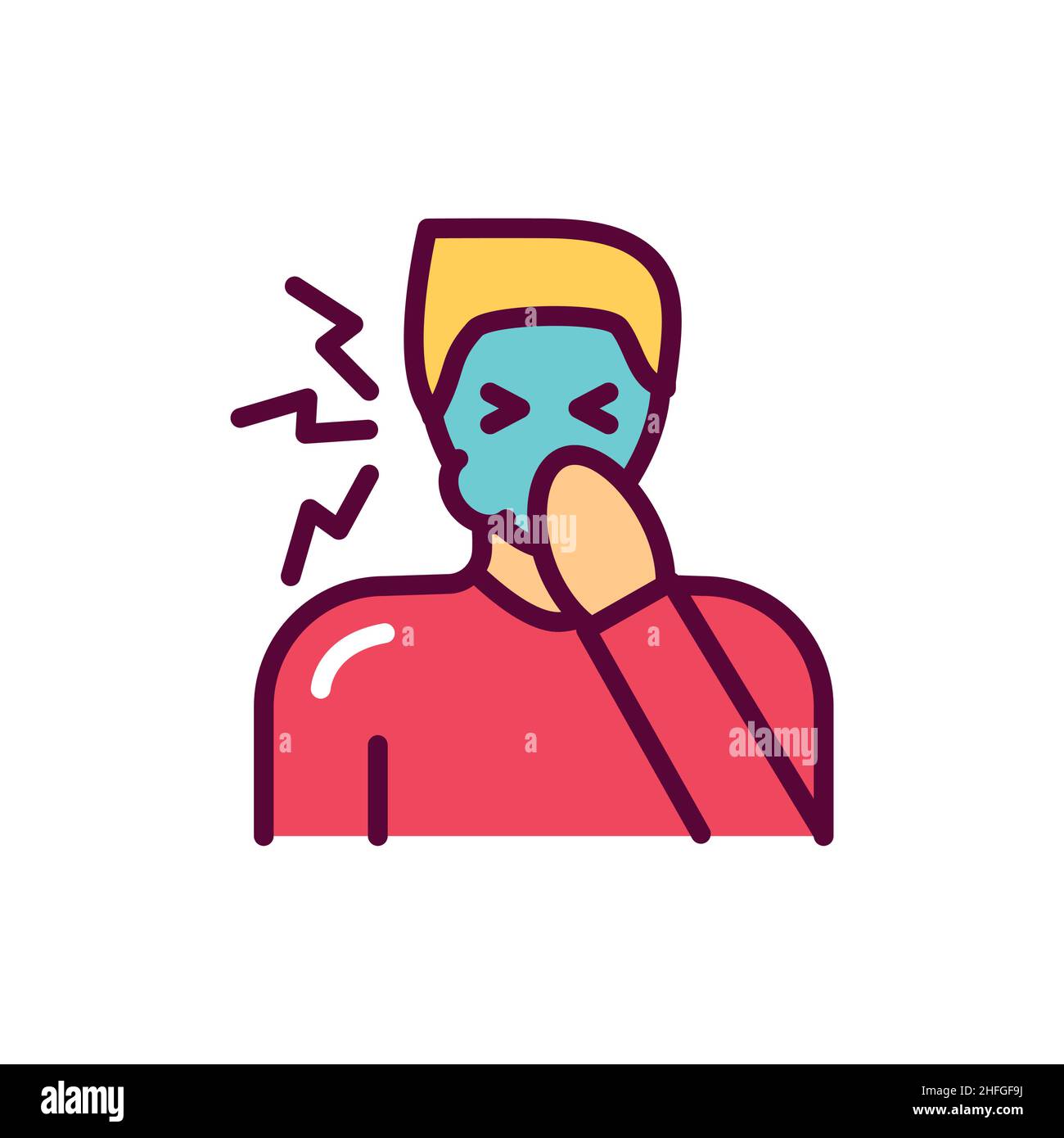 Nausea icon Cut Out Stock Images & Pictures - Alamy