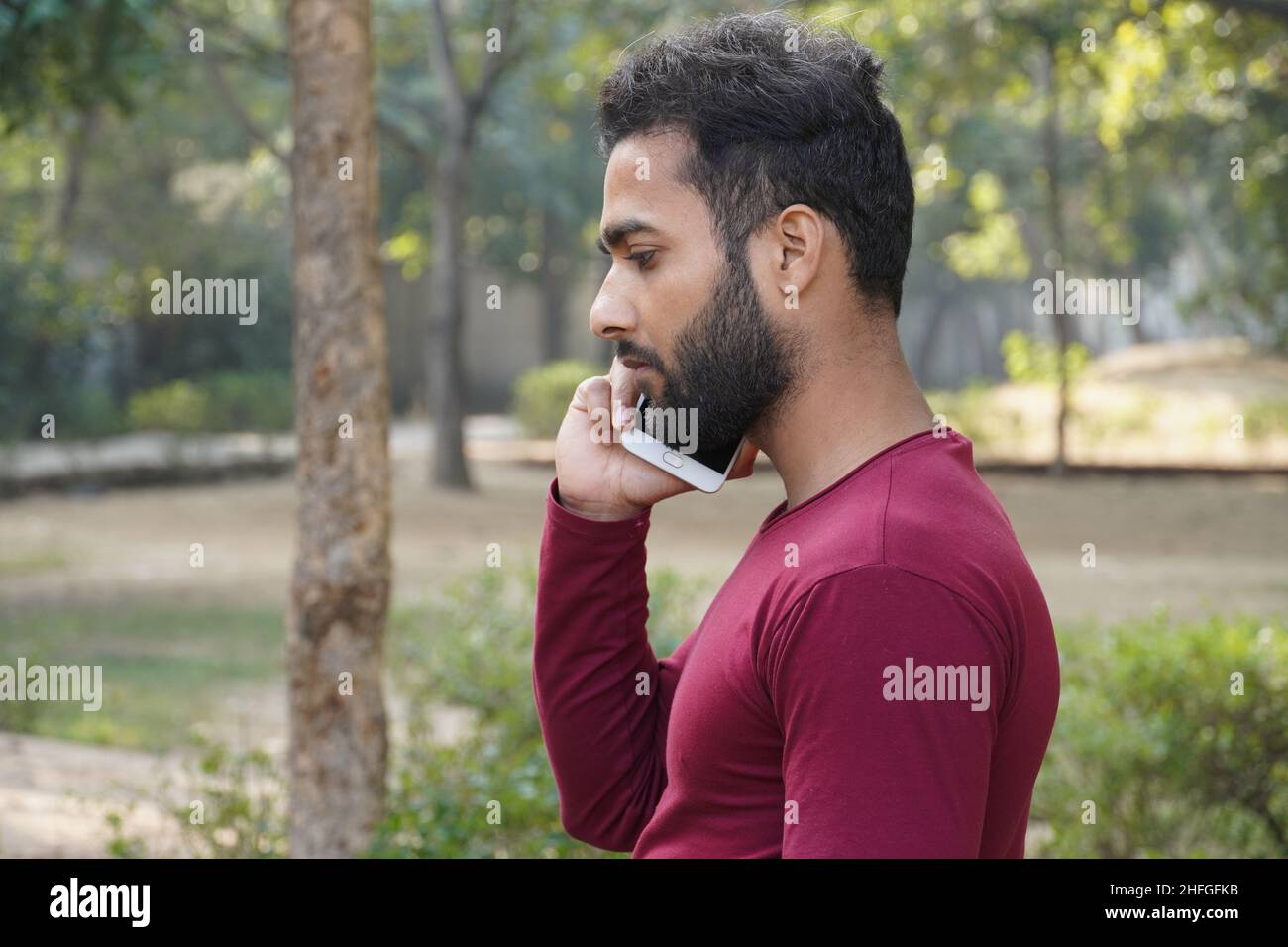 A boy talking on the call Stock Photo - Alamy