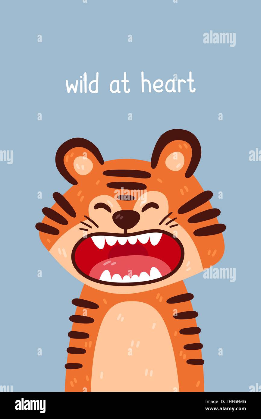 Cartoon Tiger Roaring