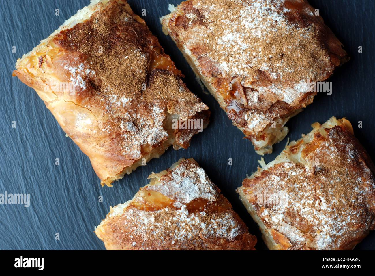 Bougatsa Greek Sweet Custard Pastry Stock Photo - Alamy