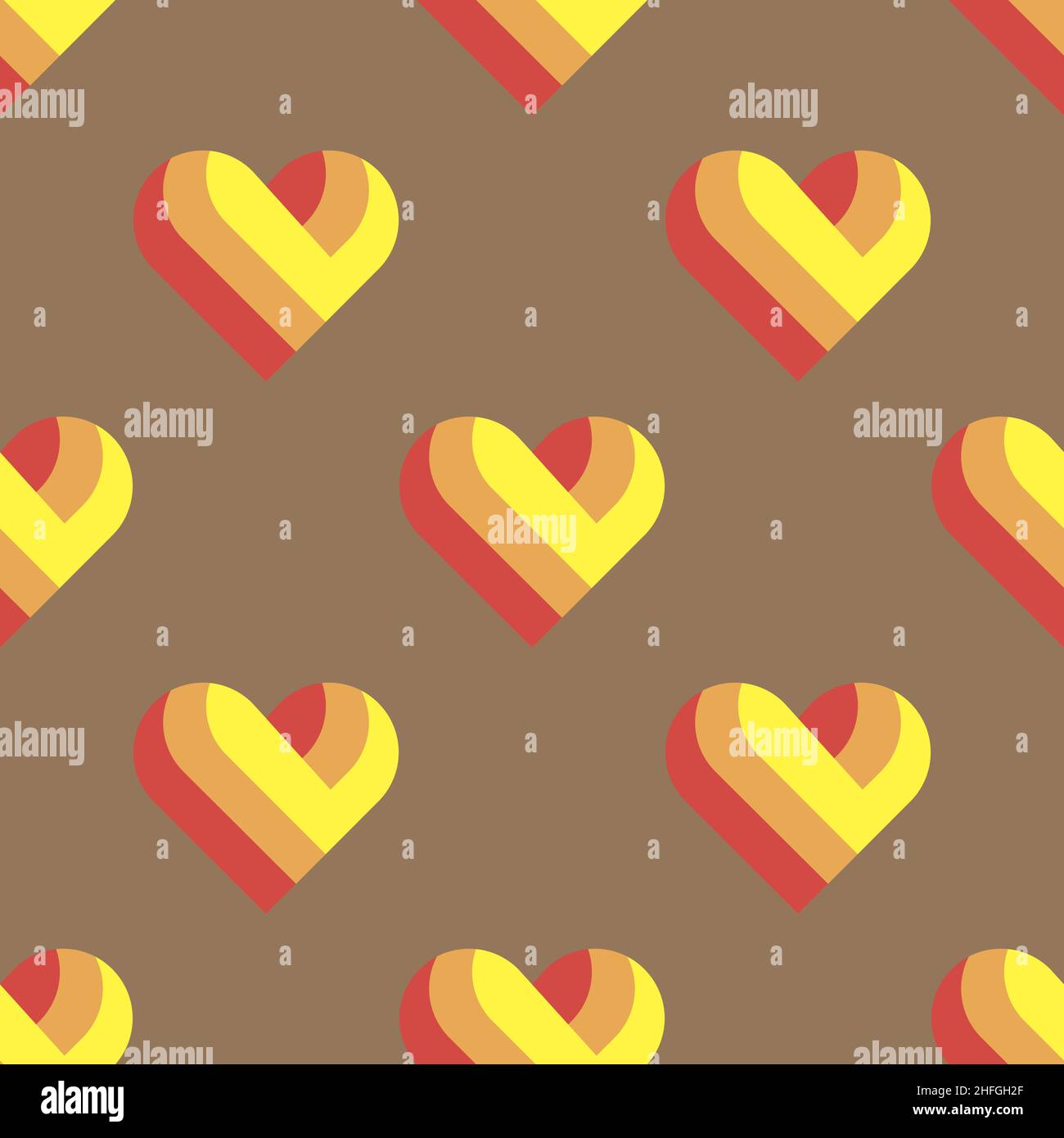 Red hearts love seamless background pattern, Valentine day. Vector ...
