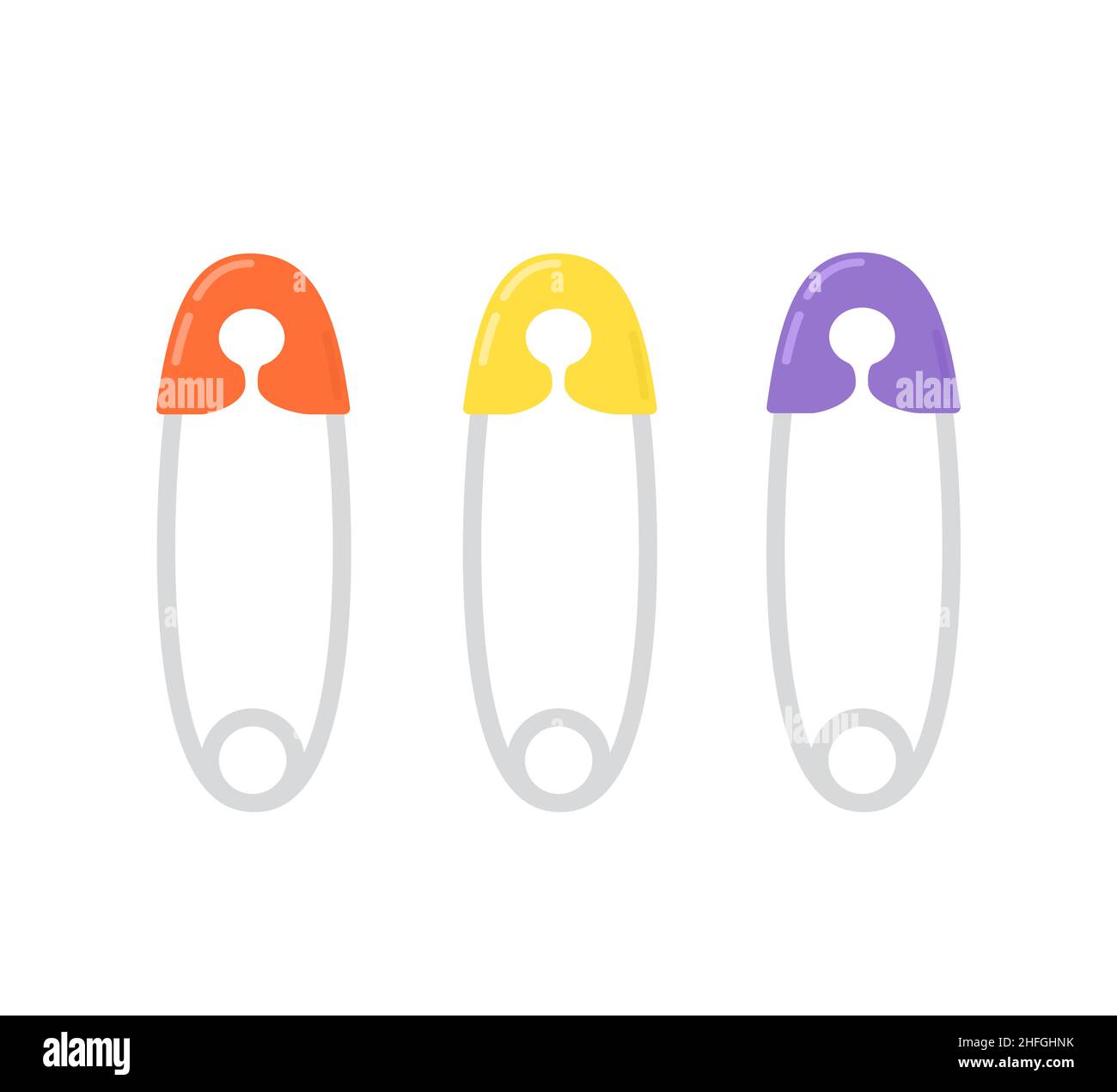 Pins for sewing on white background. Vector illustration Stock Vector ...