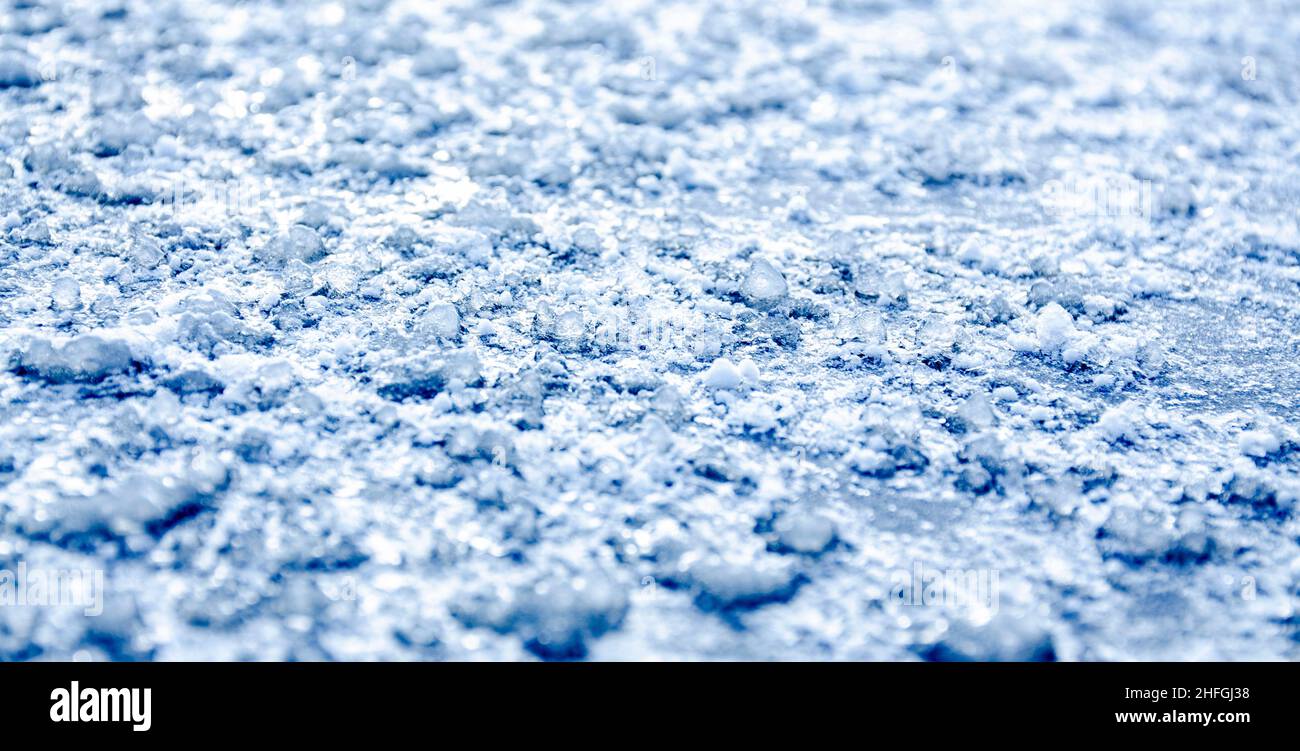 Nature ice winter background white white bokeh and snow cover with ...