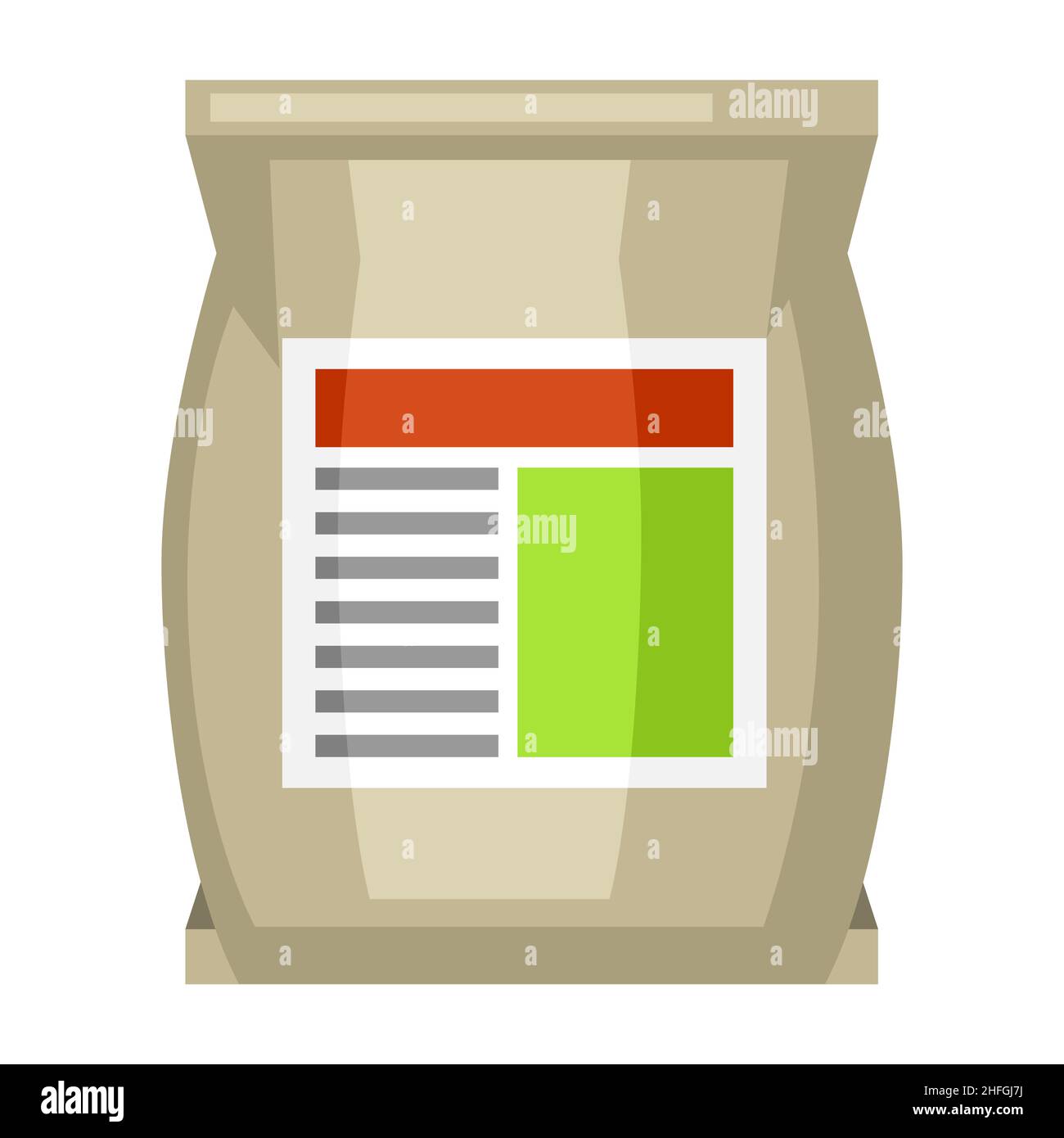 Illustration of fertilizer bag. Garden tools and equipment Stock Vector ...