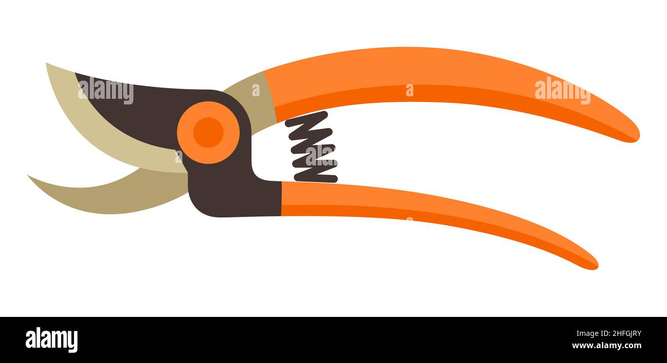 Illustration of secateurs. Garden tools and equipment Stock Vector ...