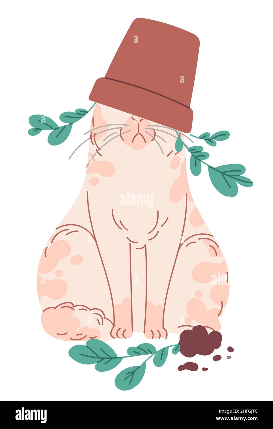 Mischievous cat Stock Vector Images - Alamy