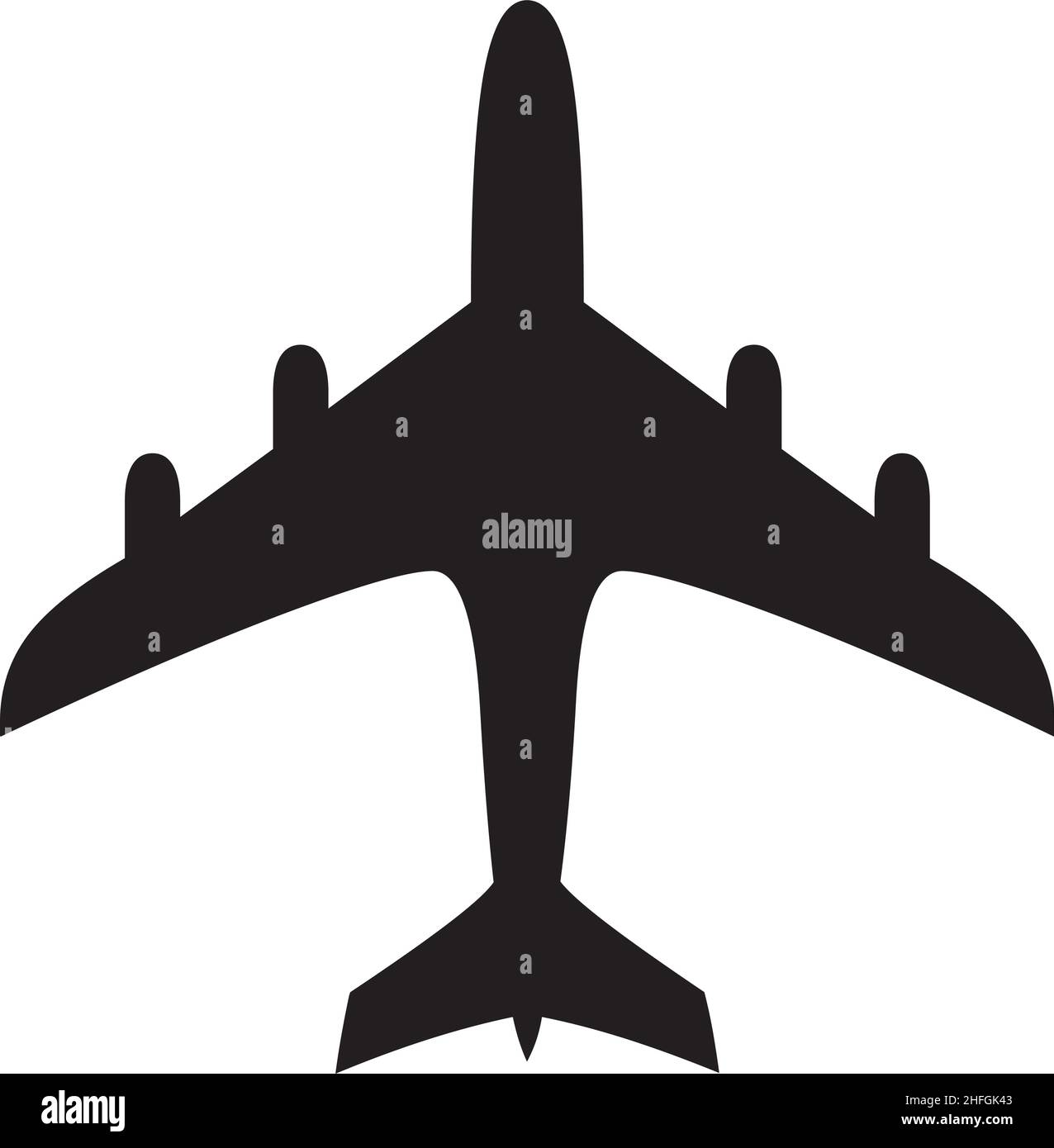 Plane icon vector, solid illustration, pictogram isolated on white ...