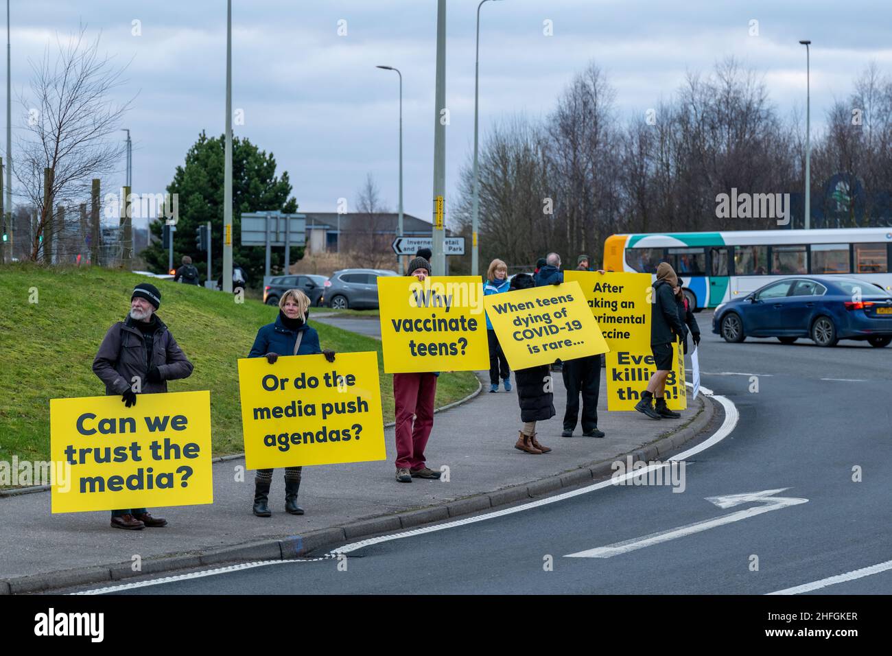 INVERNESS, HIGHLAND, UK. 15th Jan, 2022. This is the scene of a very ...