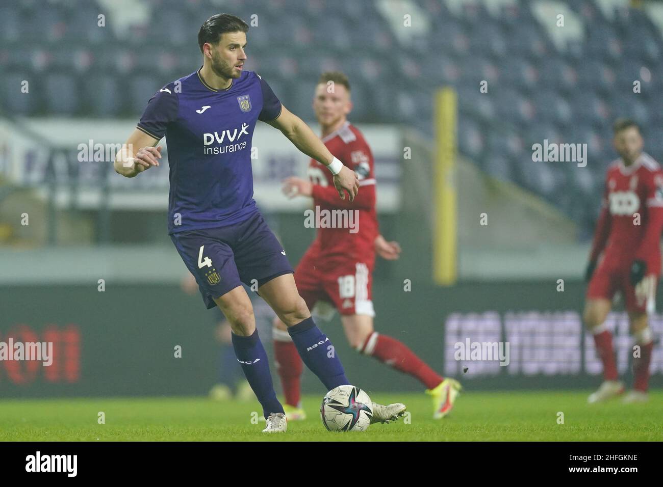 BRUSSEL, BELGIUM - JANUARY 16: Wesley Hoedt of RSC Anderlecht during ...