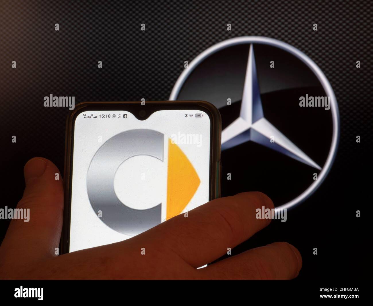 In this photo illustration, the Smart logo is seen displayed on a ...