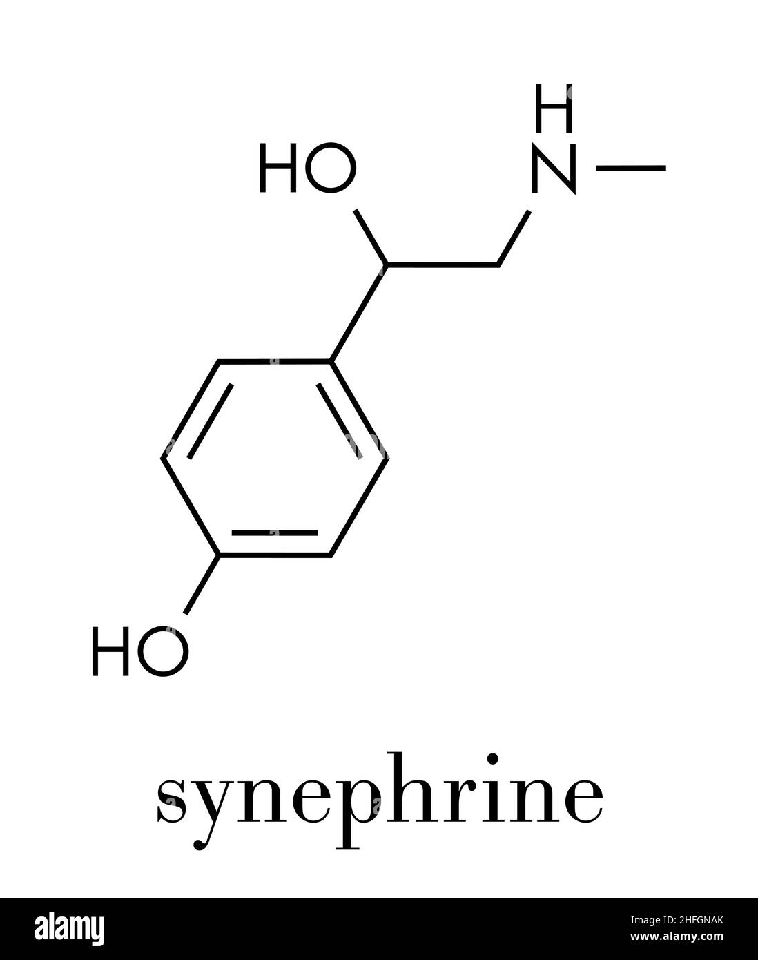 Synephrine herbal stimulant molecule. Present in several Citrus species ...