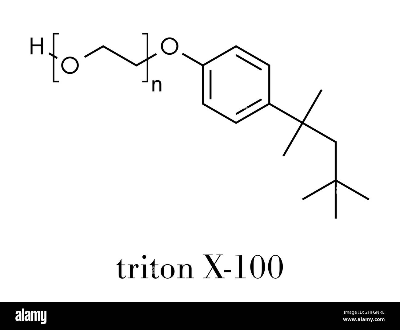 Triton x-100 detergent molecule. Skeletal formula Stock Vector Image ...