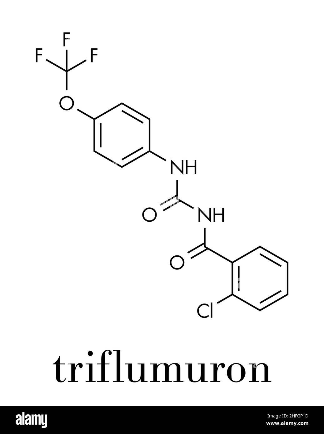 Triflumuron insecticide molecule. Skeletal formula Stock Vector Image ...