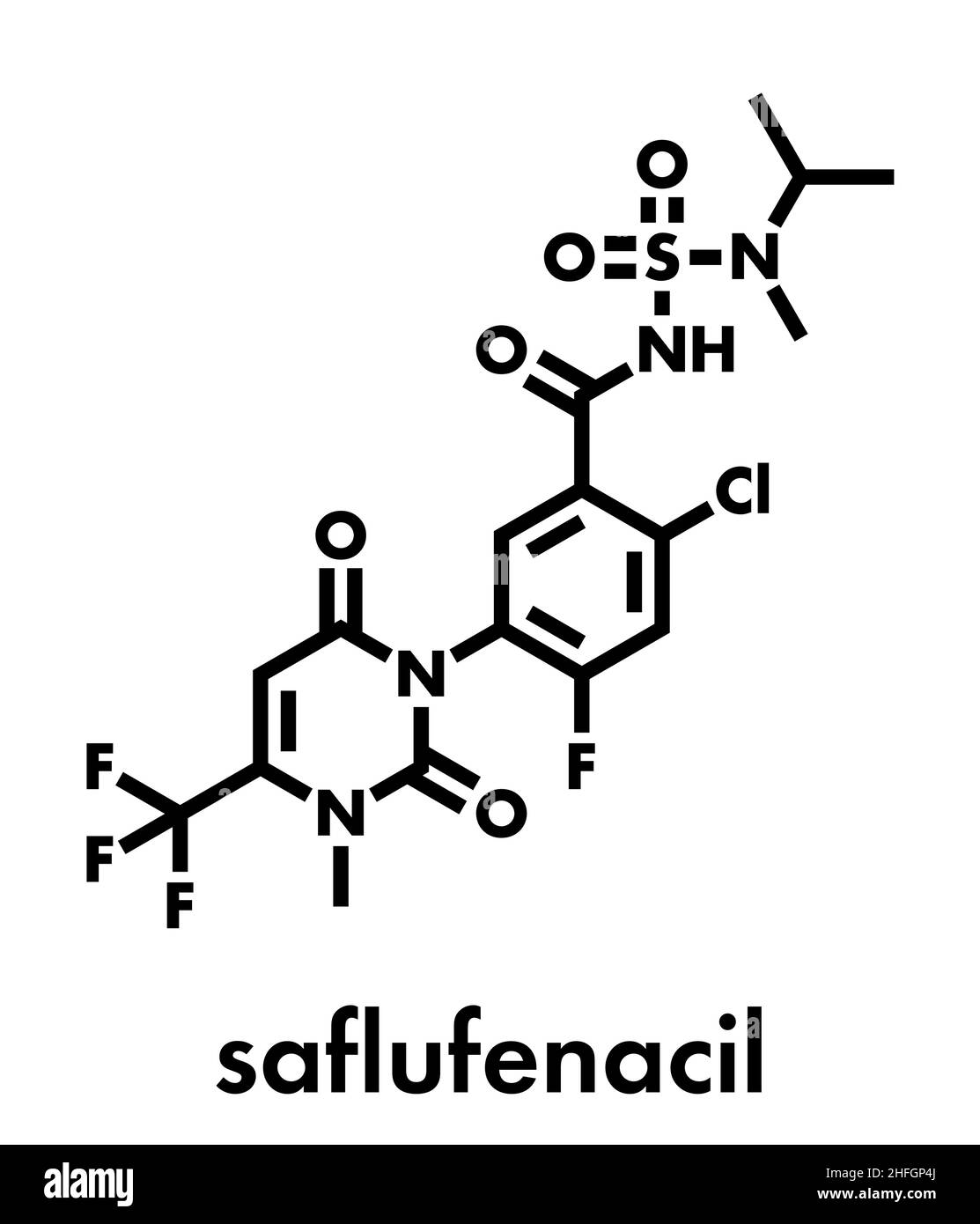 Saflufenacil herbicide molecule. Skeletal formula Stock Vector Image ...