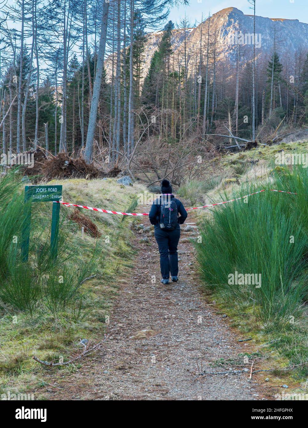 Glen Doll, Glen Clova, Angus, Scotland, UK, 16th of Jan 2022: Pictured ...