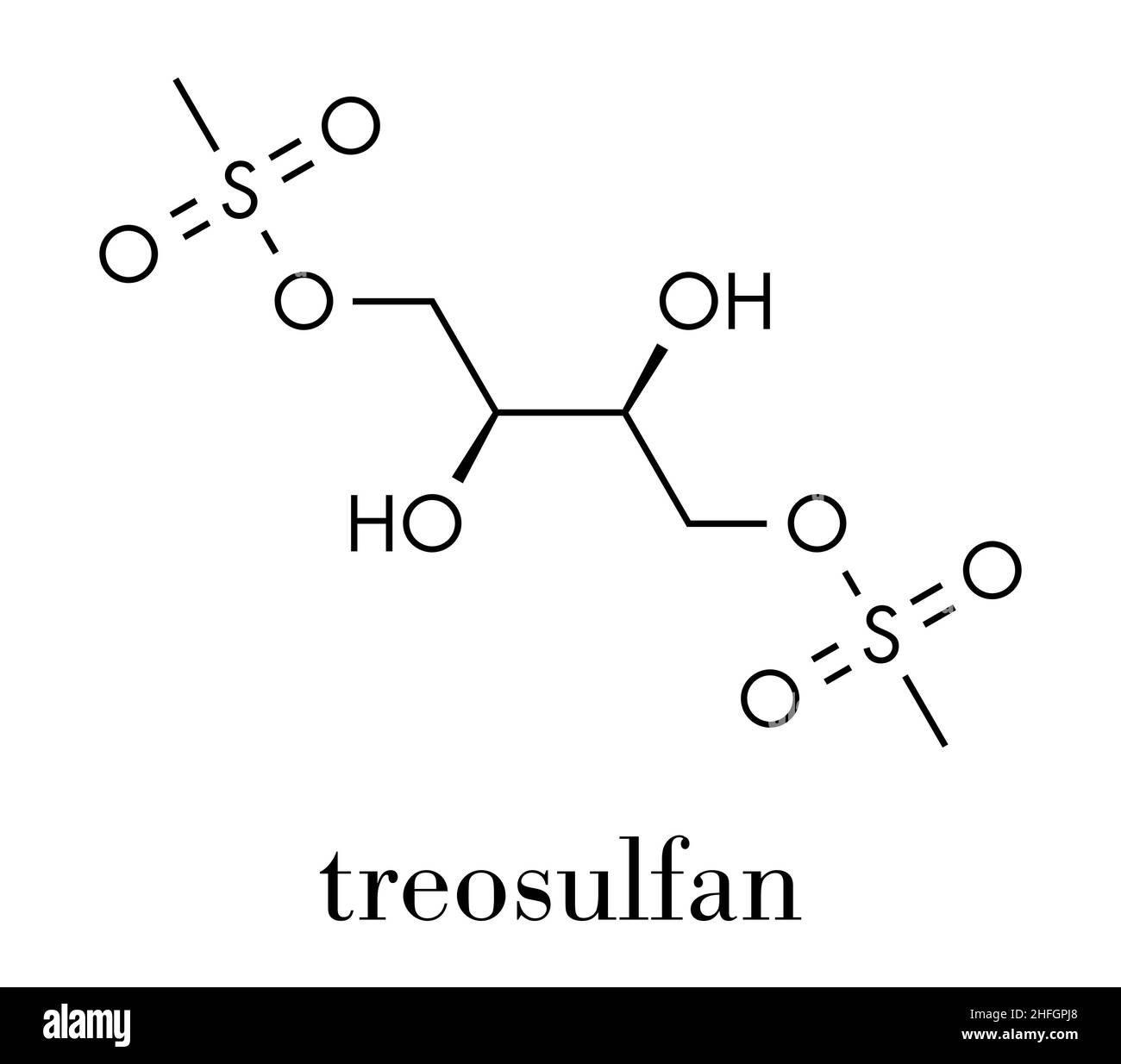 Treosulfan drug molecule. Skeletal formula Stock Vector Image & Art - Alamy
