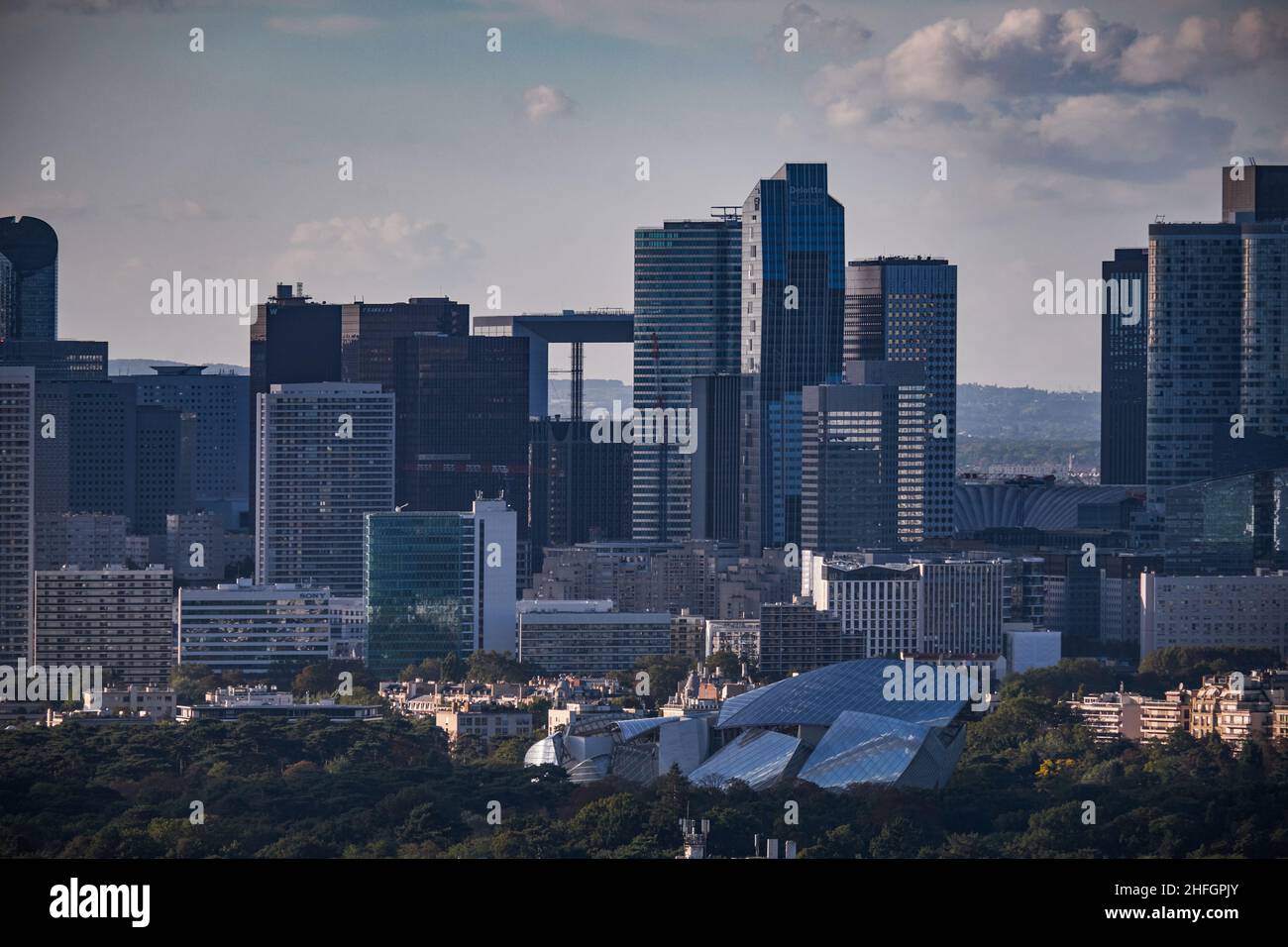 Panorama Aerial View - Skyline of Paris, France. A view from the top ...