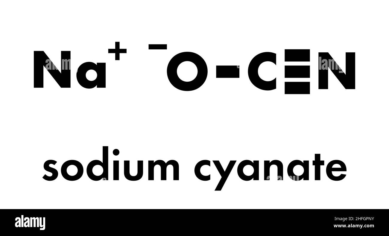 Sodium cyanate chemical structure Stock Vector Images - Alamy