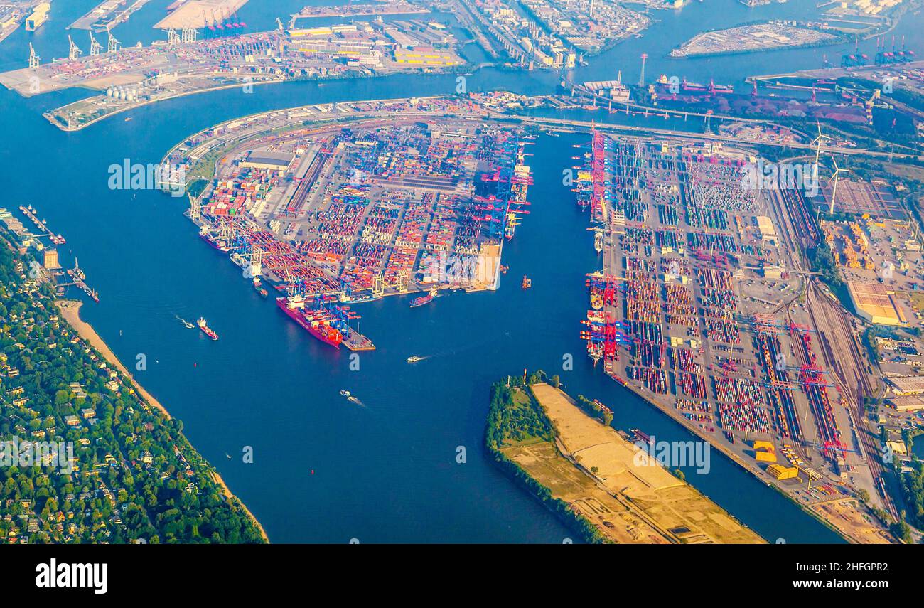 aerial of Hamburg, Germany seen from aircraft Stock Photo - Alamy