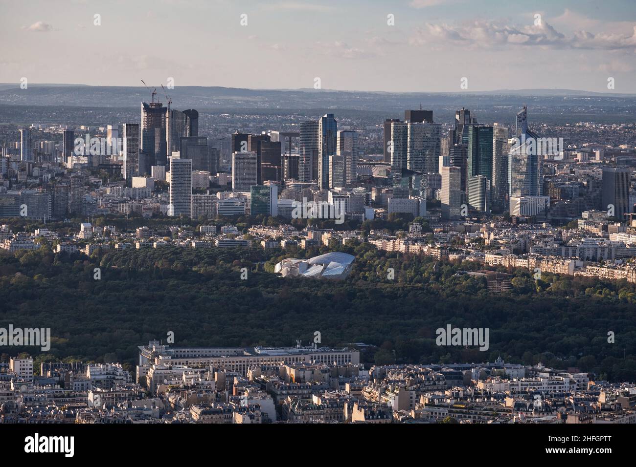Panorama Aerial View - Skyline of Paris, France. A view from the top ...