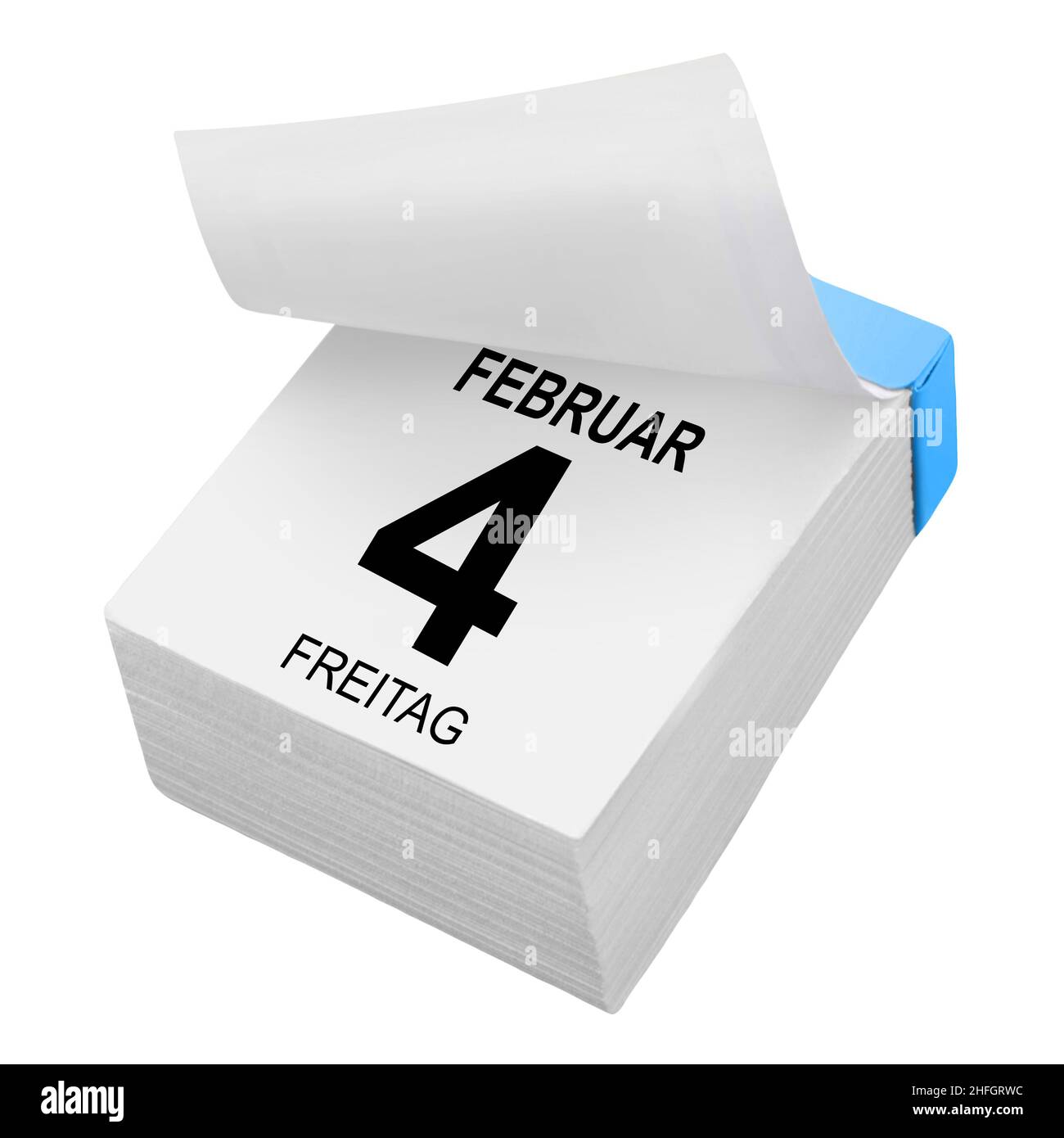 German calendar 2022 February 4 Friday isolated on white background ...