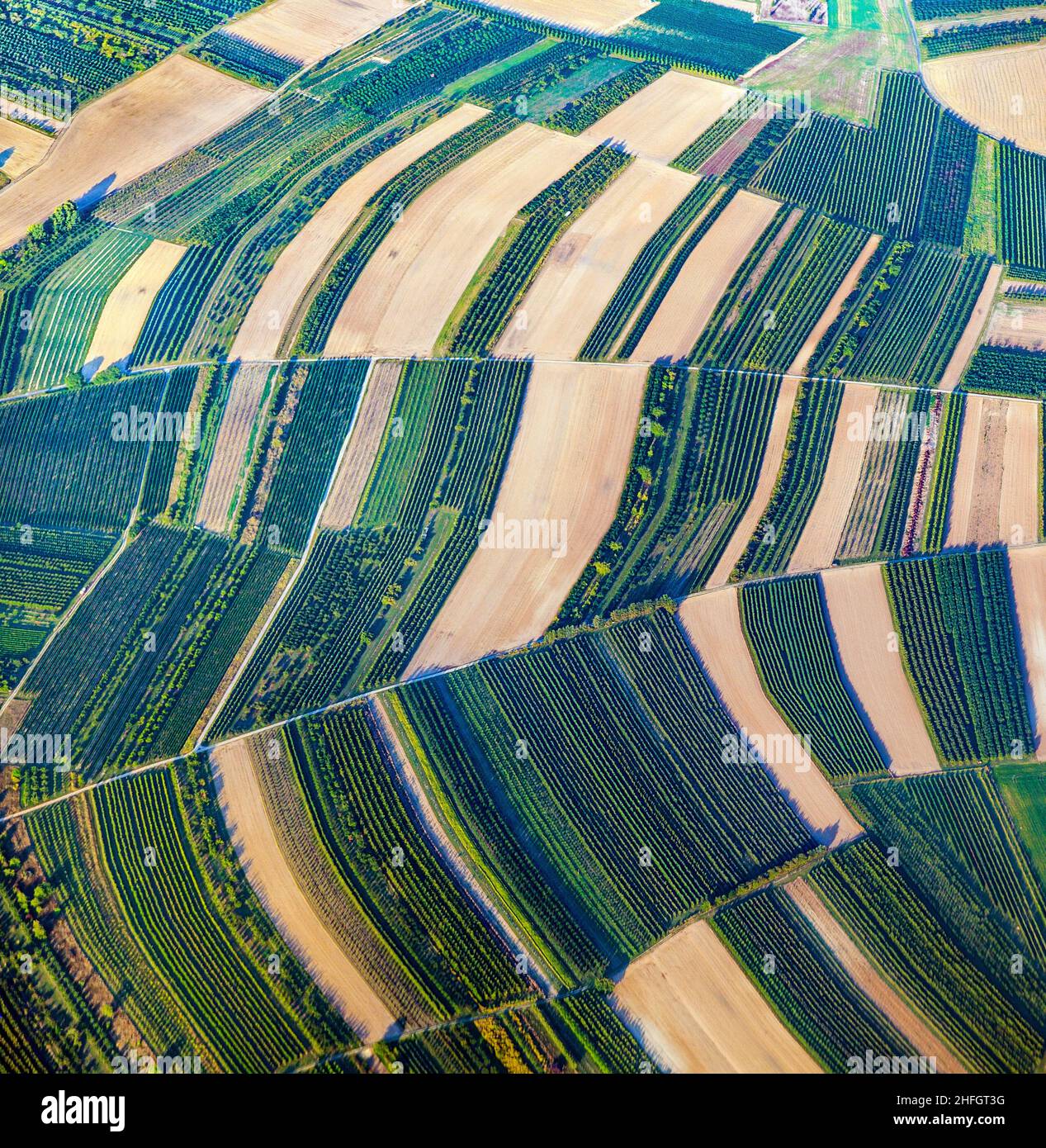 aerial view of green fields and slopes Stock Photo - Alamy
