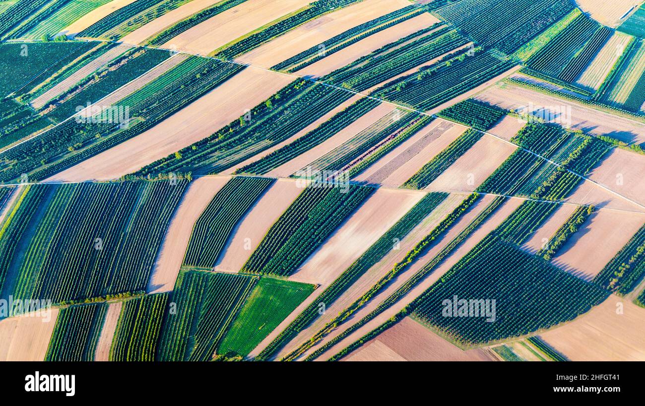 aerial view of green fields and slopes Stock Photo - Alamy