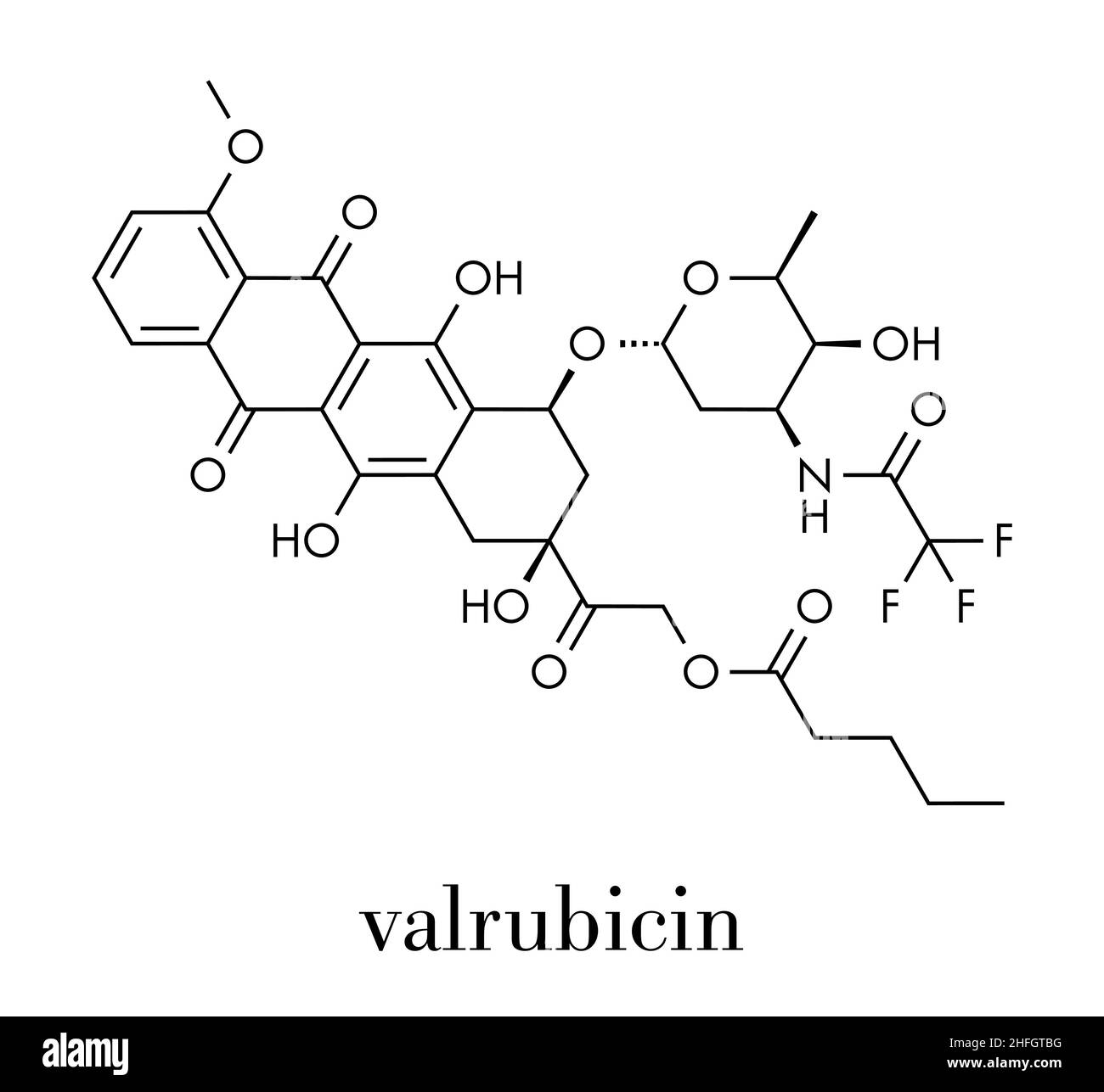 Valrubicin bladder cancer drug molecule hi-res stock photography and ...