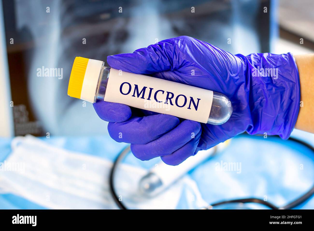 New infectious Omicron variant of coronavirus desease sample in lab ...