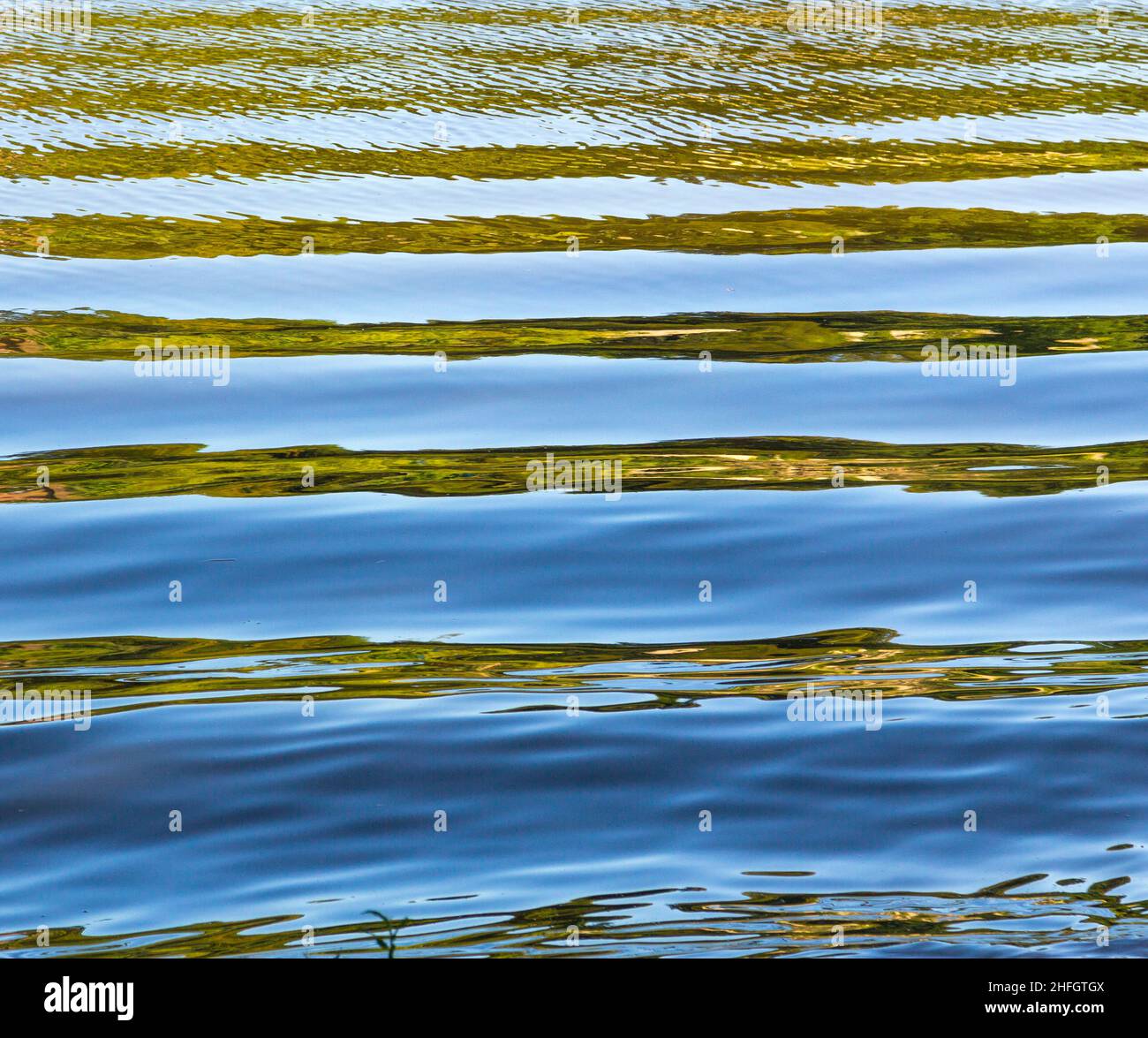 pattern of water with waves at the river Stock Photo - Alamy