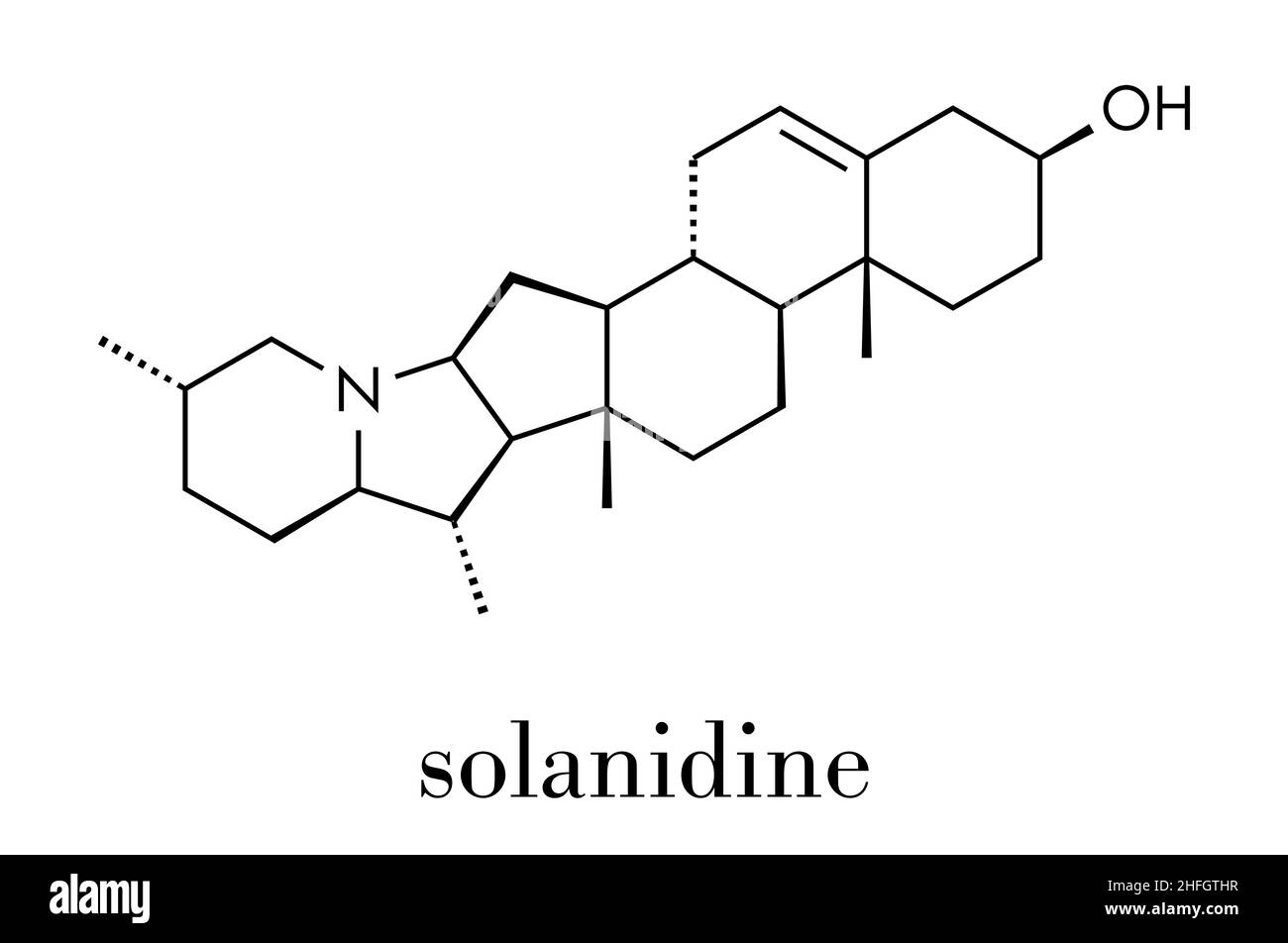 Solanidine potato toxin molecule. Skeletal formula Stock Vector Image ...