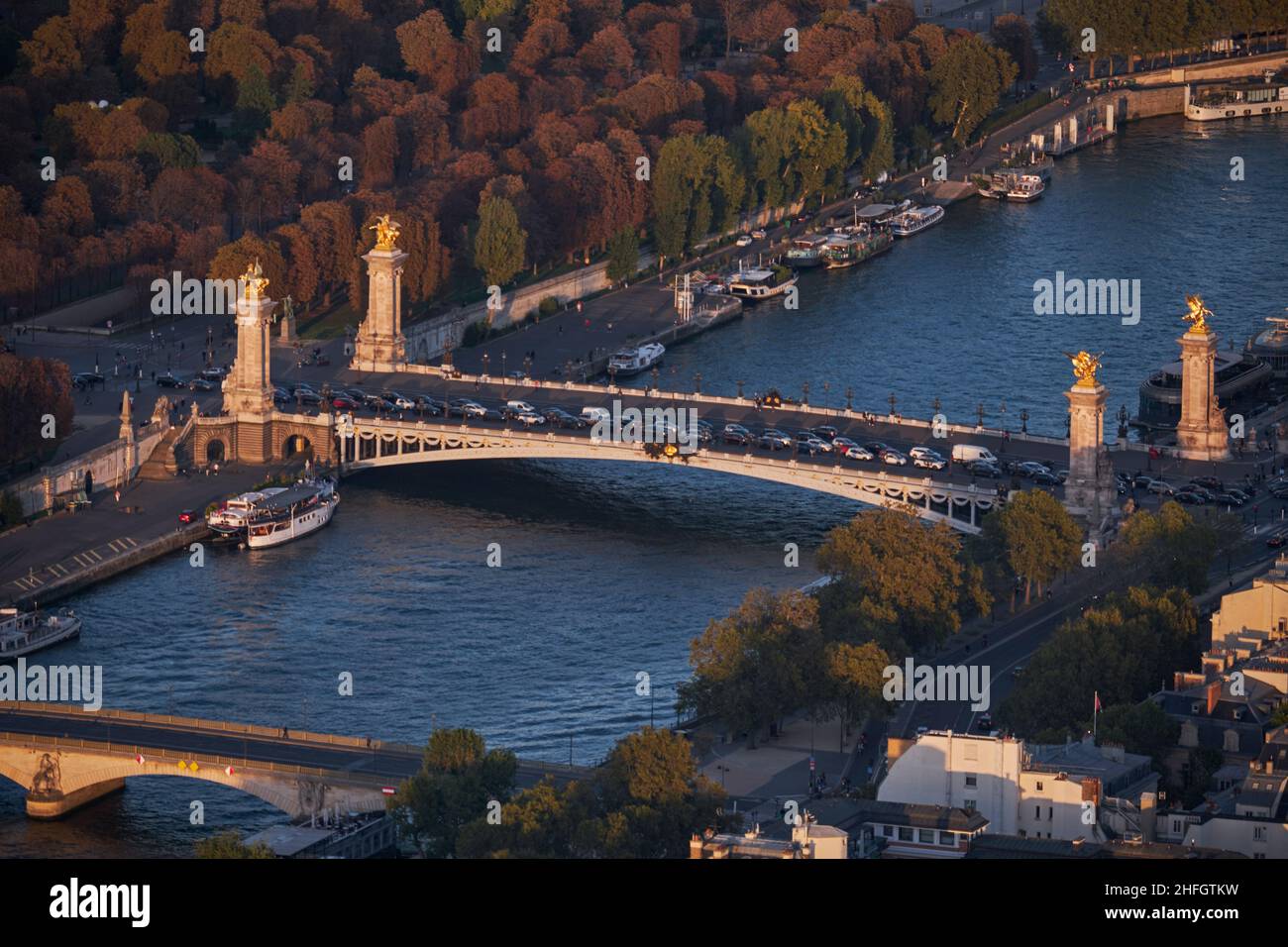 Panorama Aerial View - Skyline of Paris, France. A view from the top ...