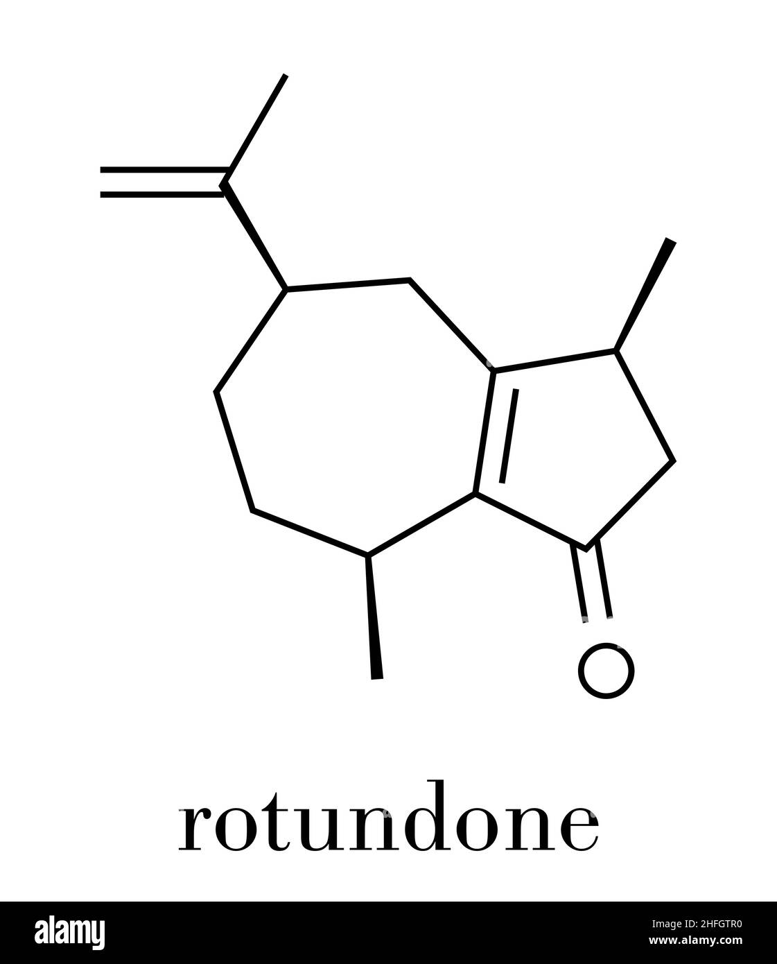 Rotundone peppery taste molecule. Skeletal formula Stock Vector Image ...