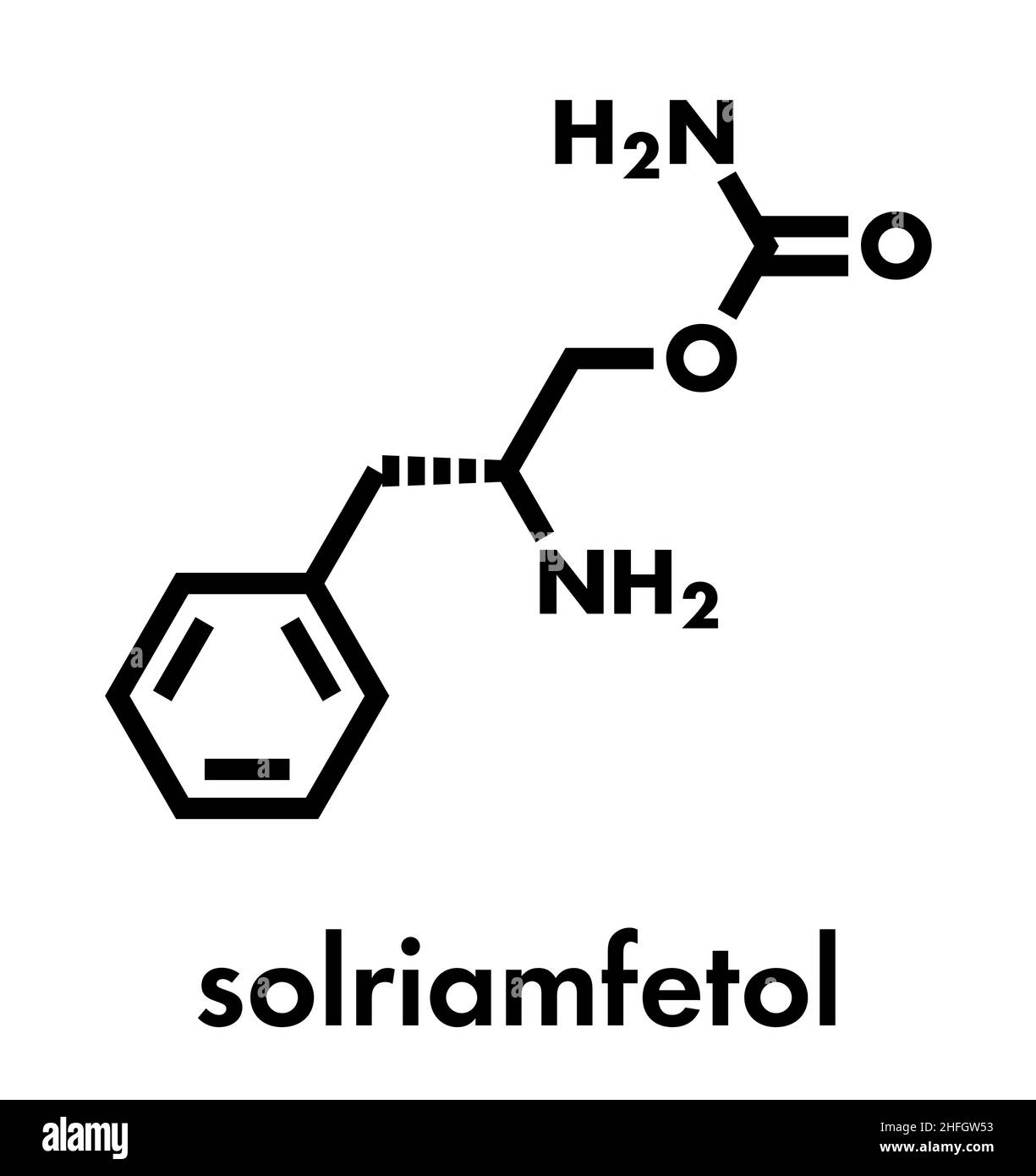 Solriamfetol drug molecule. Skeletal formula Stock Vector Image & Art ...