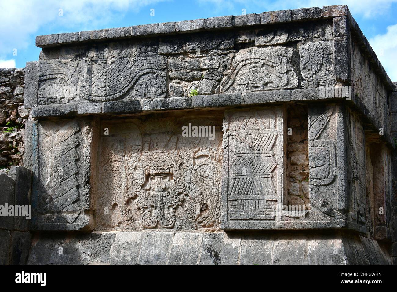 Carved Relief, Platform of Venus (Platforma de Venus), Chichén Itzá ...