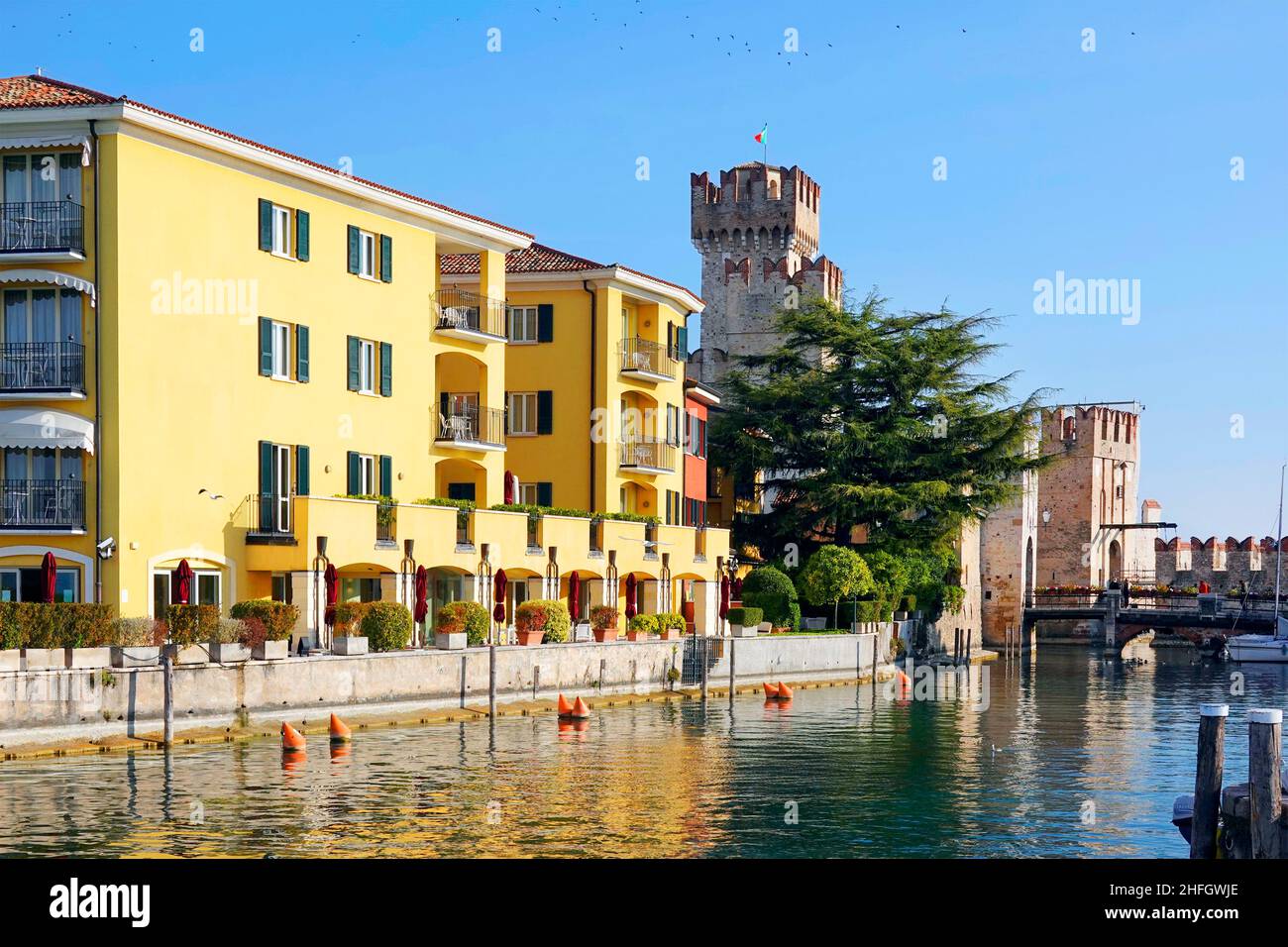 Architecture of Sirmione old town , Italy, Europe Stock Photo - Alamy
