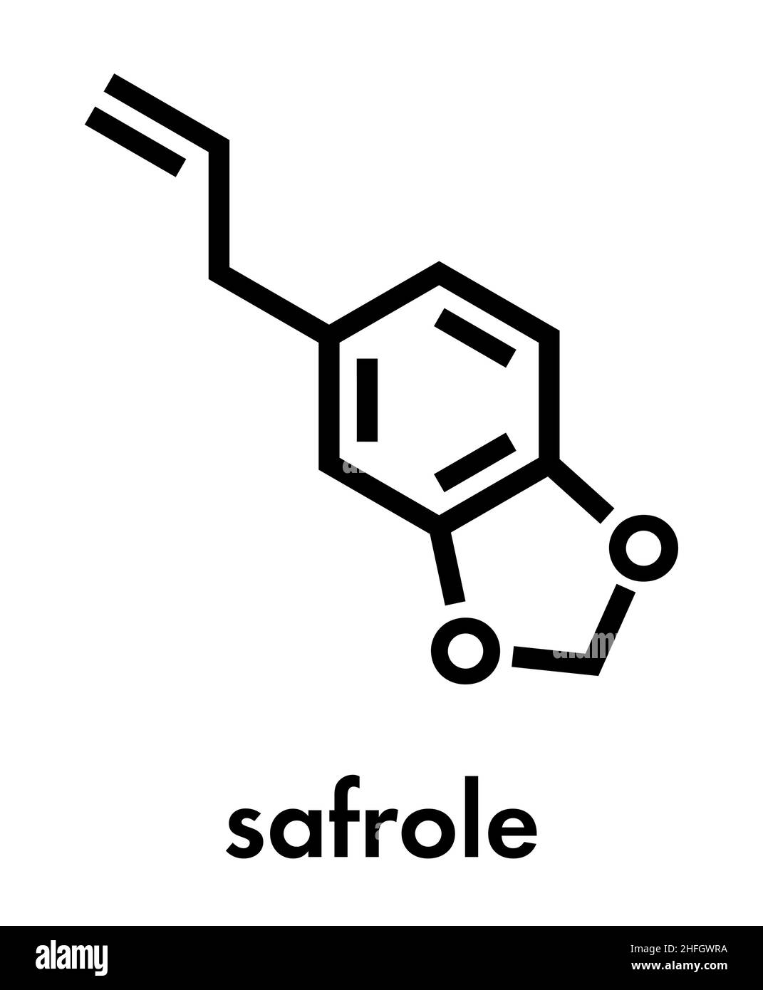 Safrole MDMA precursor molecule. Skeletal formula Stock Vector Image ...