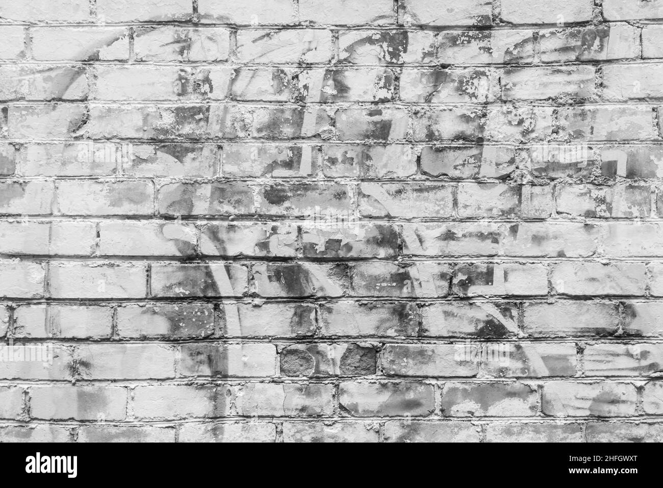 Brick old wall rough dirty white background texture Stock Photo - Alamy