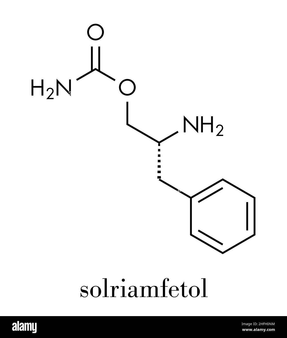 Solriamfetol drug molecule. Skeletal formula Stock Vector Image & Art ...
