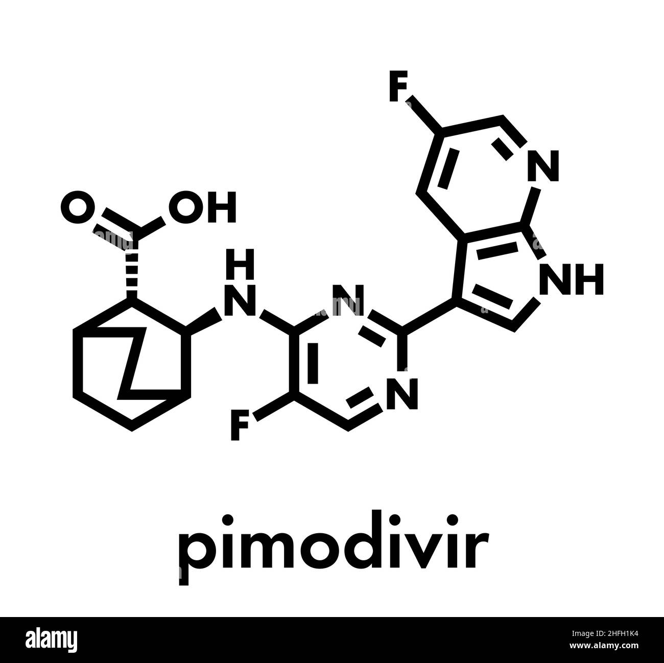 Pimodivir influenza drug molecule. Skeletal formula Stock Vector Image ...