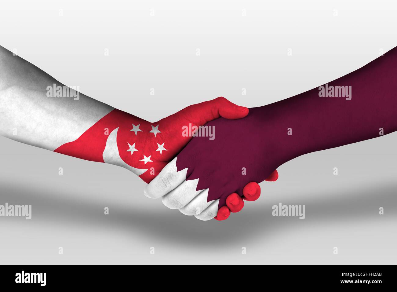 Singapore qatar flag hi-res stock photography and images - Alamy