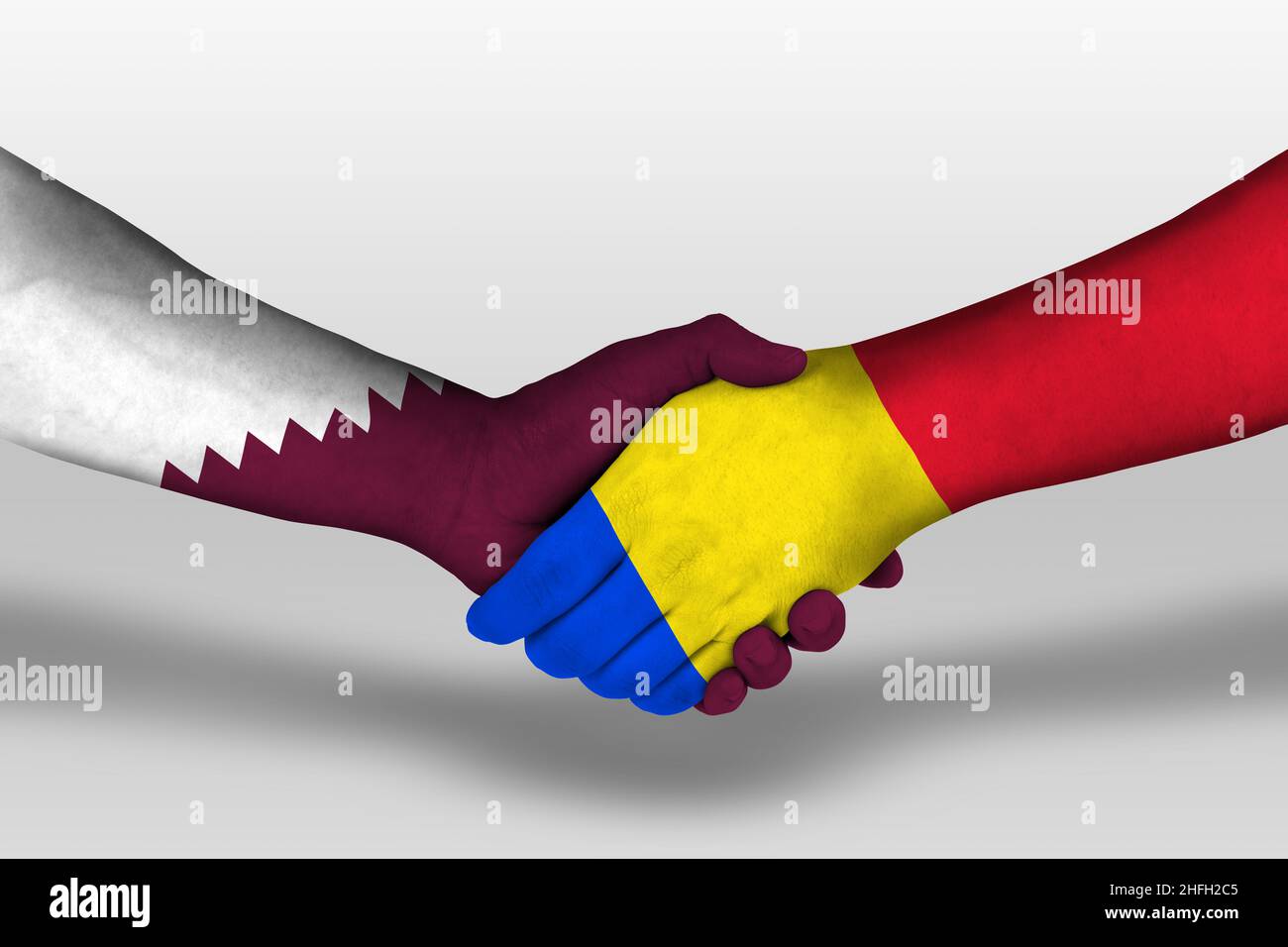 Romania qatar flag hi-res stock photography and images - Alamy