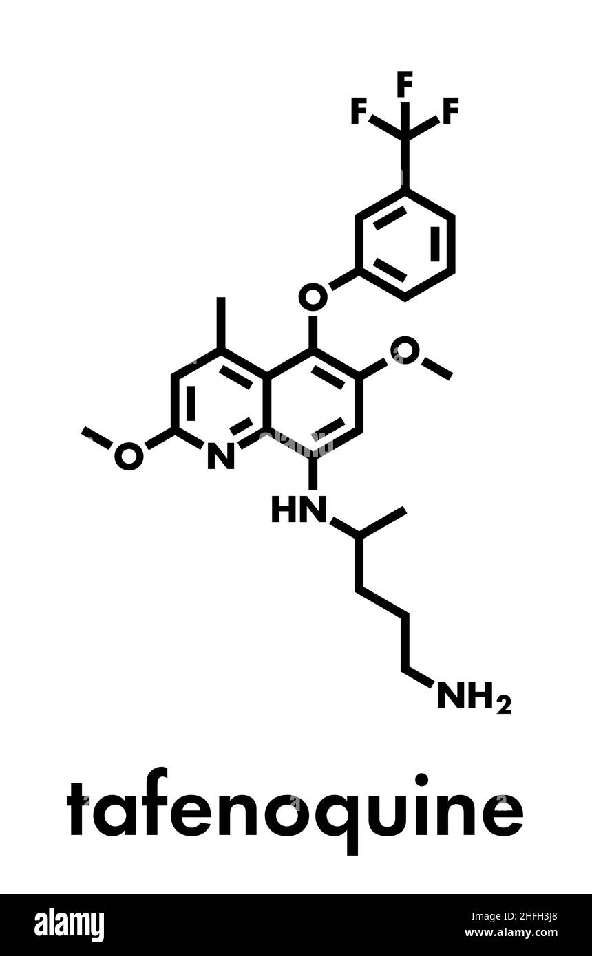 Tafenoquine malaria drug molecule. Skeletal formula Stock Vector Image ...