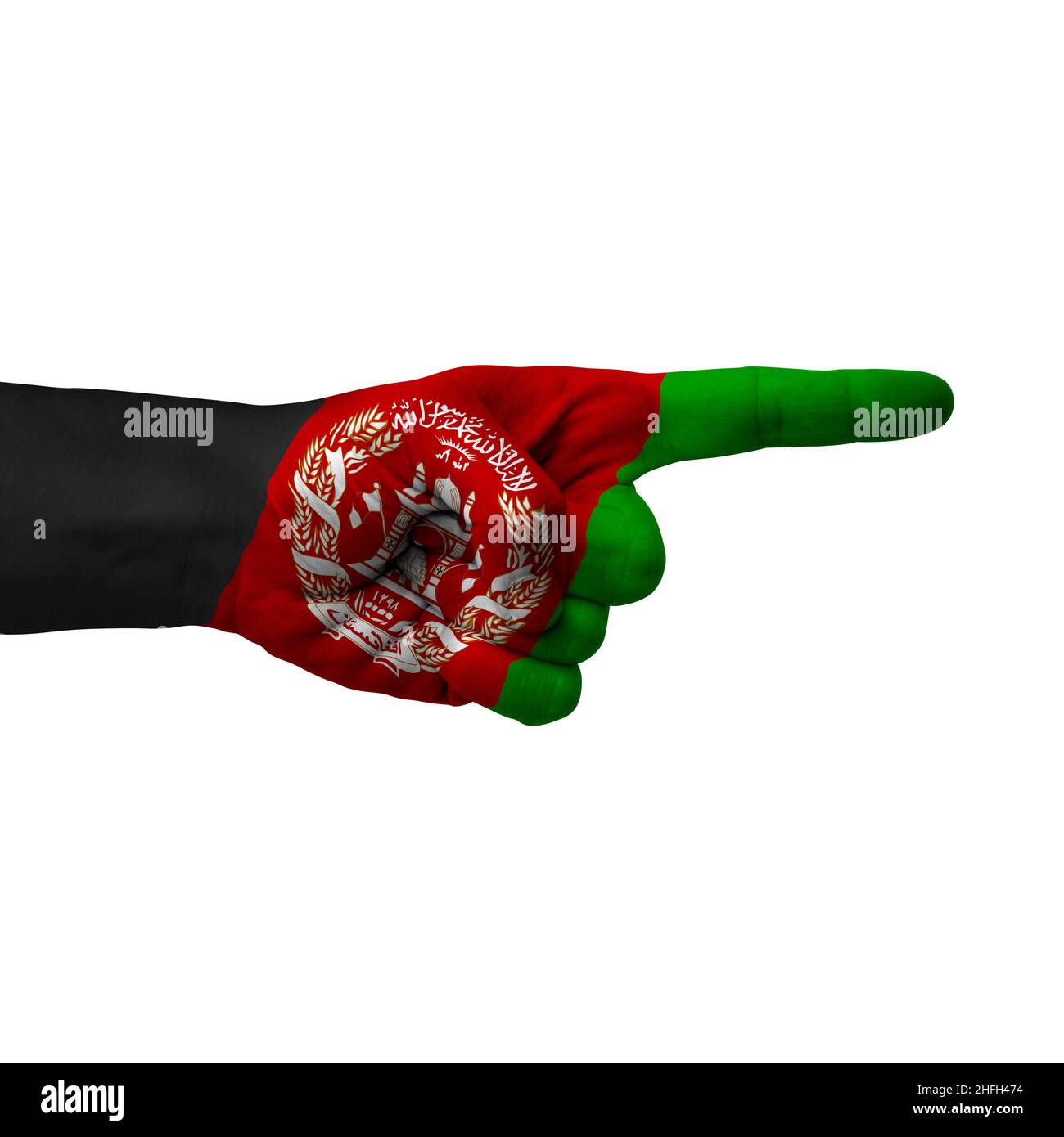 Hand making thumbs up sign, afghanistan painted with flag as symbol of ...
