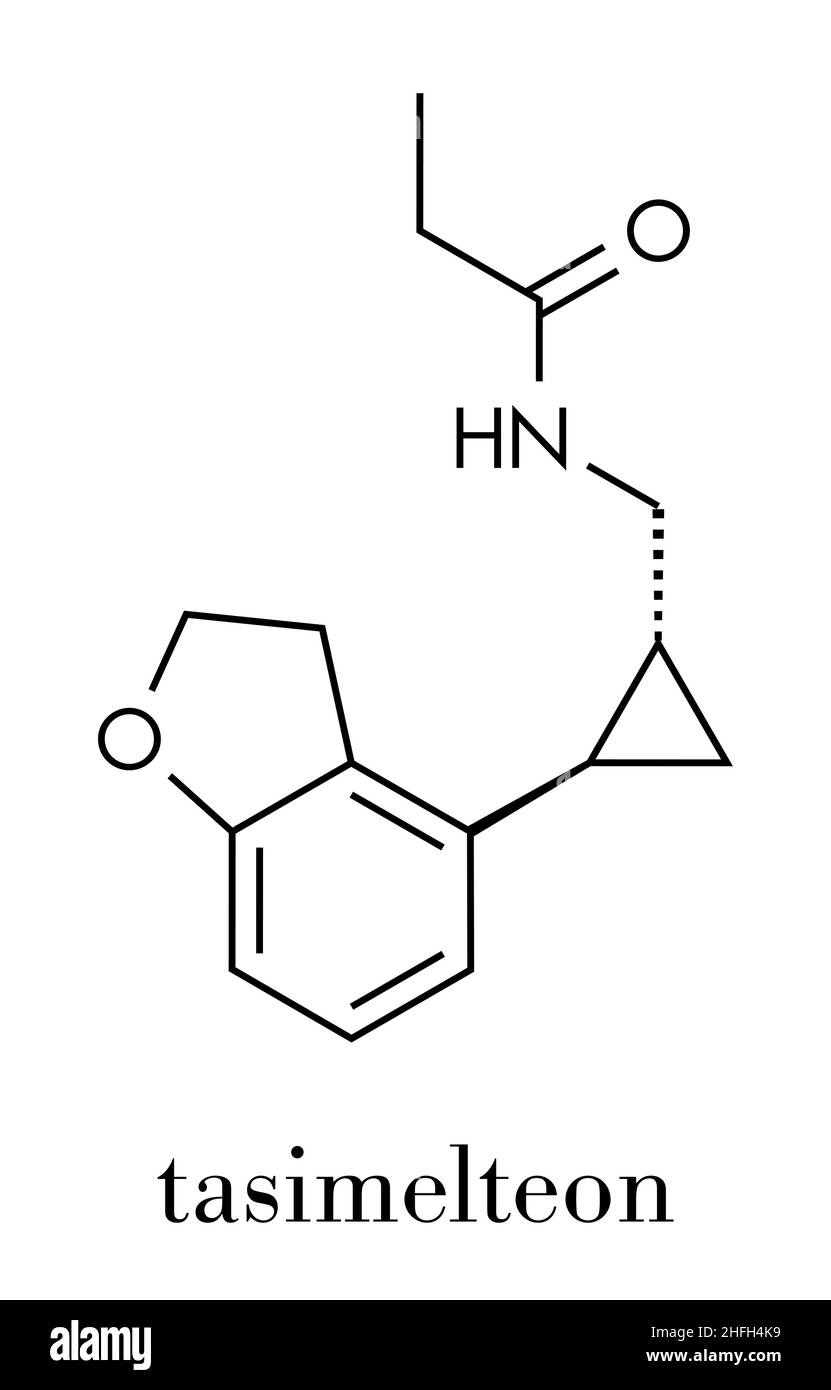 Tasimelteon sleep disorder drug molecule Skeletal formula Stock Vector Image & Art - Alamy